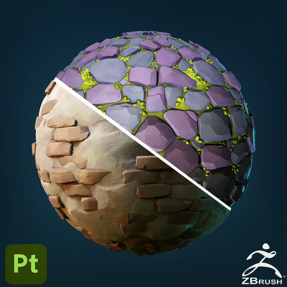 ArtStation - Stylized Stone Material
