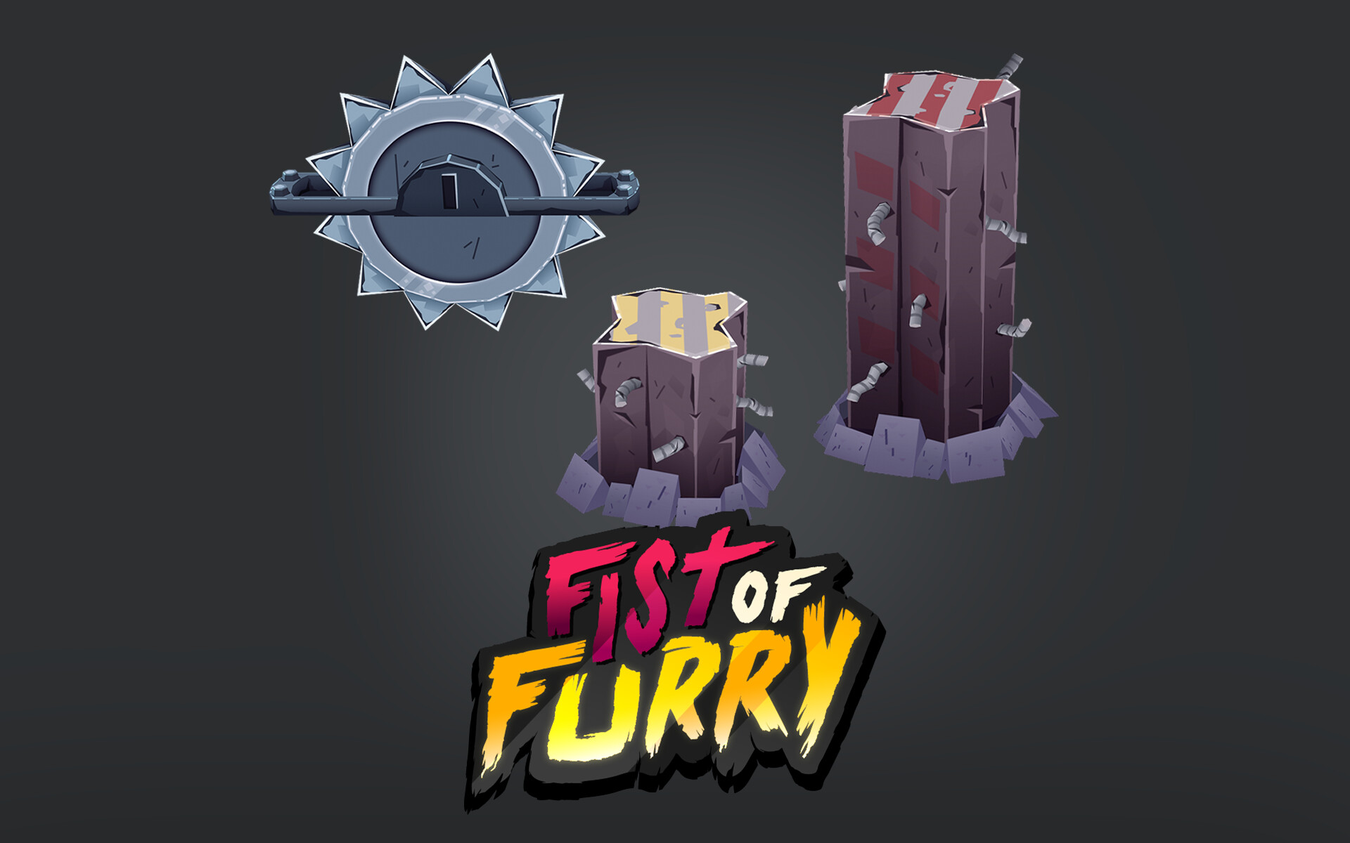 ArtStation - Lowpoly Assets - Fist of Furry mobile game
