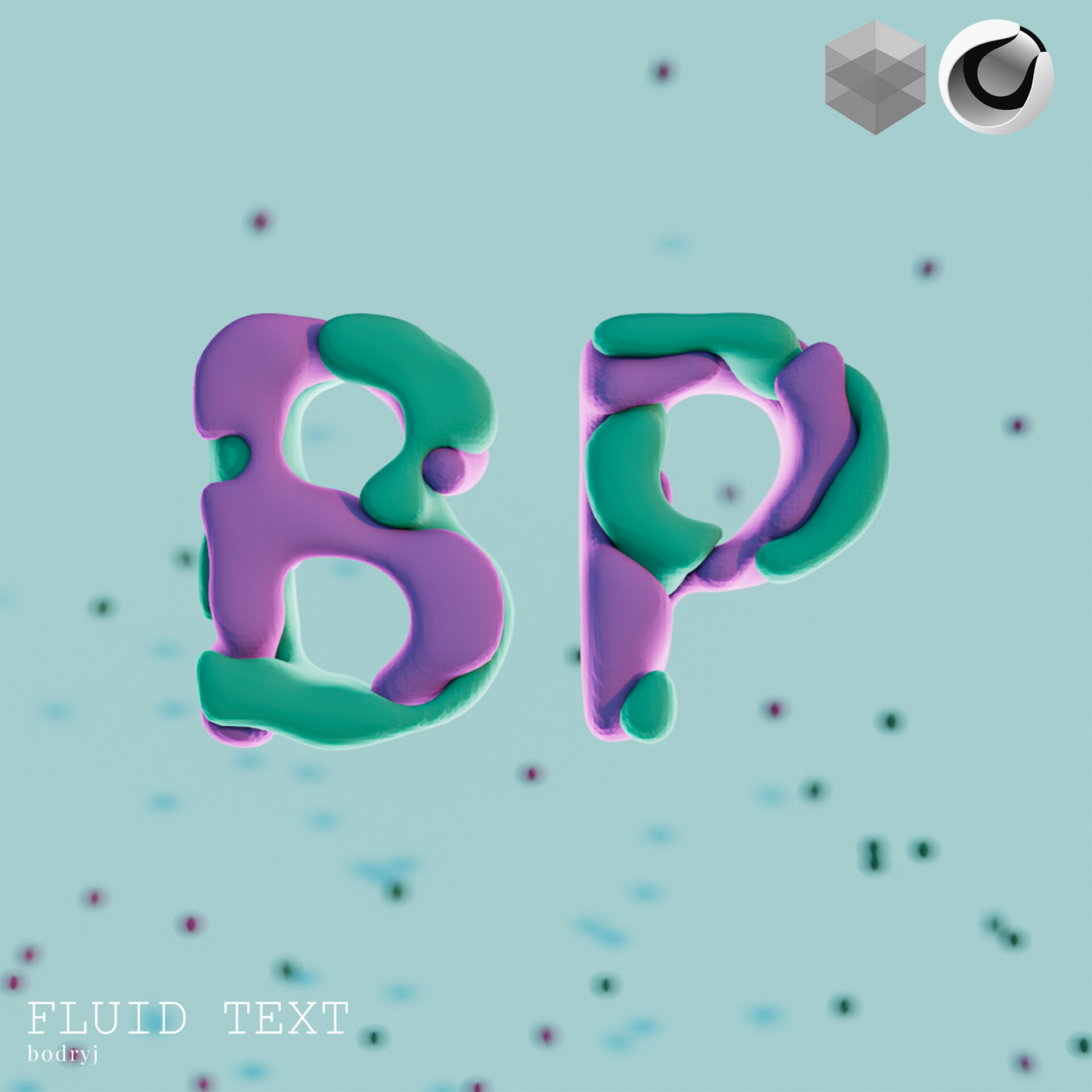 ArtStation - my name with fluid animation