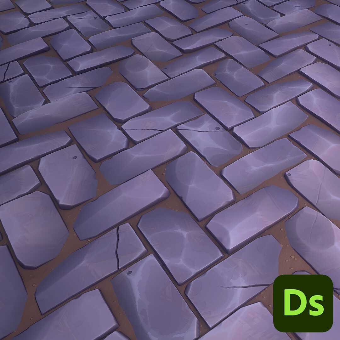 ArtStation - Stylized Stone Floor Tile Texture : Substance Desinger