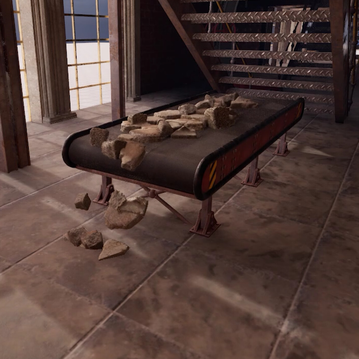 ArtStation - Rubble VFX for conveyor clutter for Headless JEFF-3