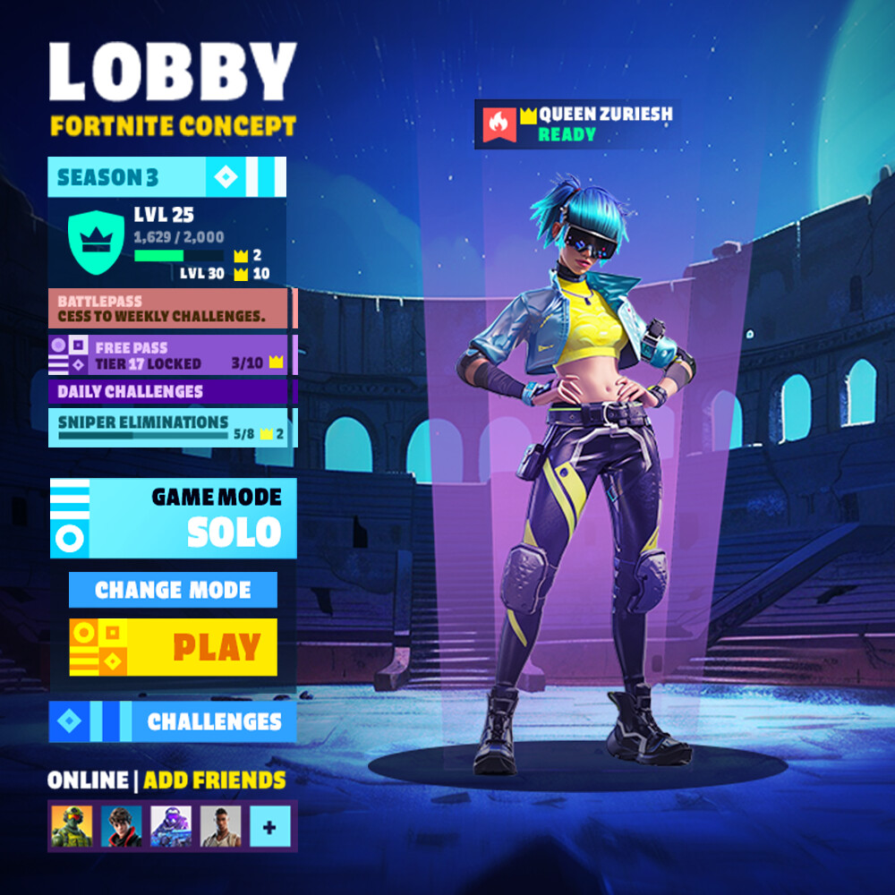 ArtStation - Fortnite Concept UI