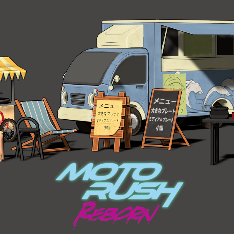ArtStation - Game-ready assets for "Moto Rush Reborn"