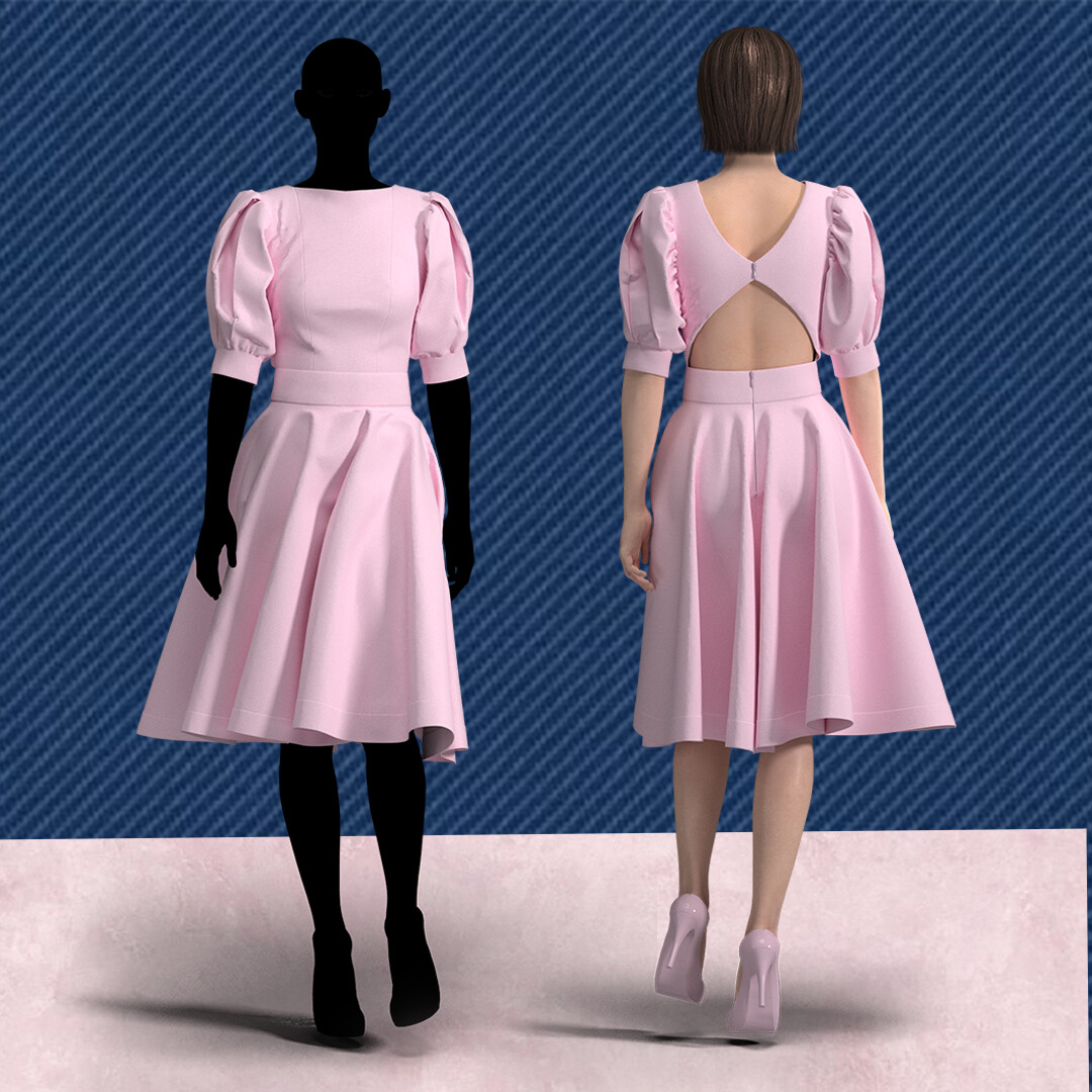 ArtStation - Simulation in CLO3D, digital dress