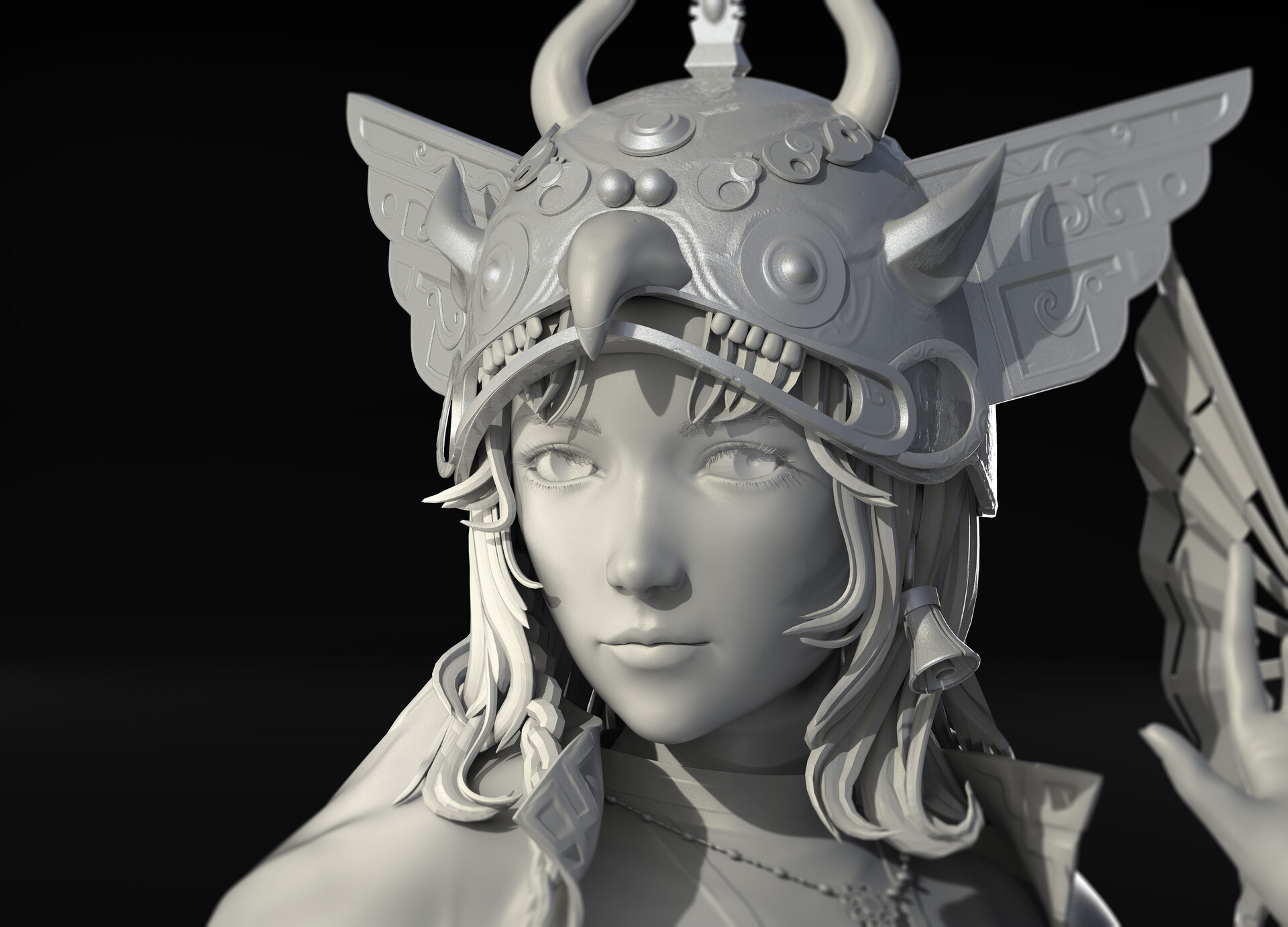 ArtStation - exorcism mask with jade 佩玉之傩