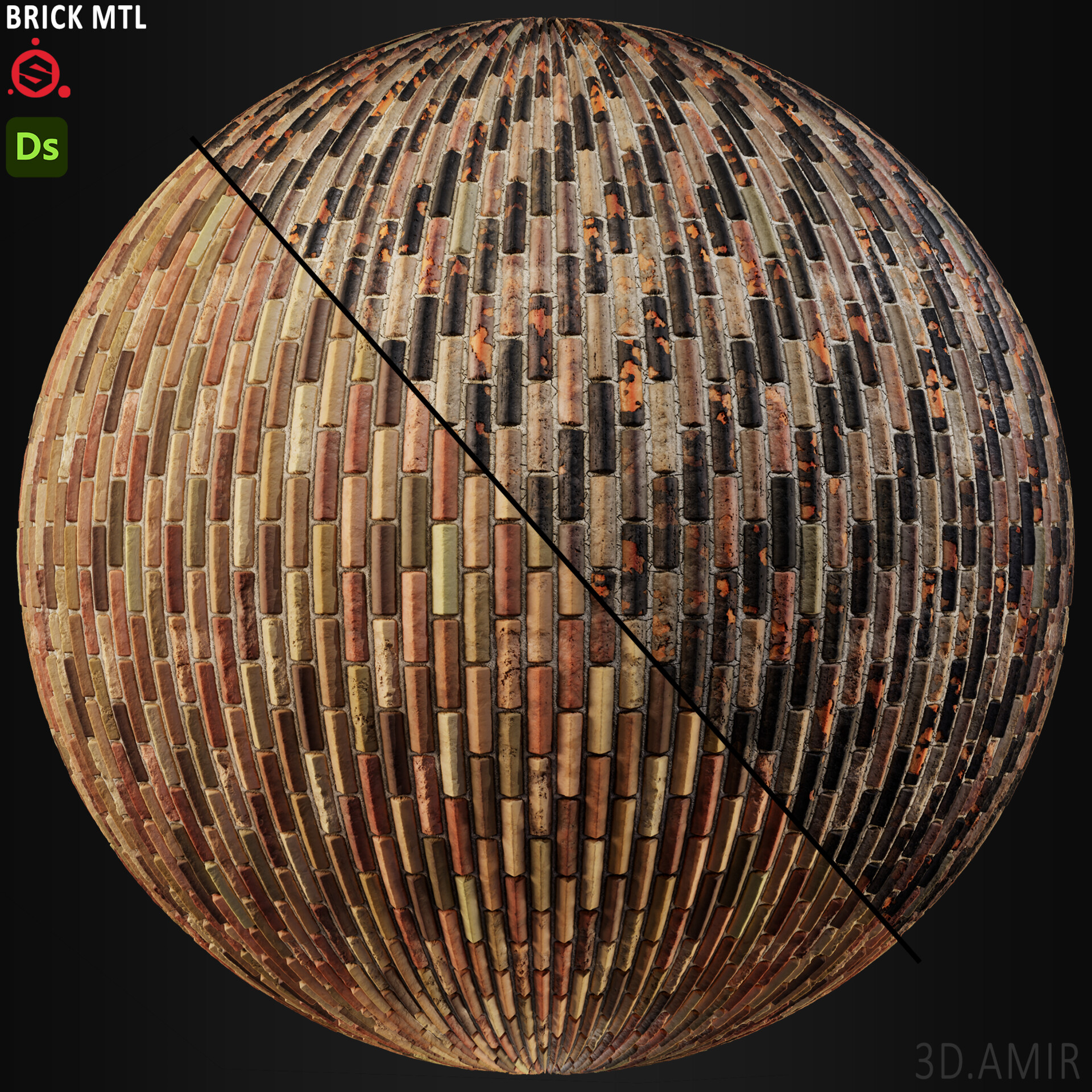 ArtStation - 40 Brick Base Material - VOL01 / SBSAR File / Customizable ...