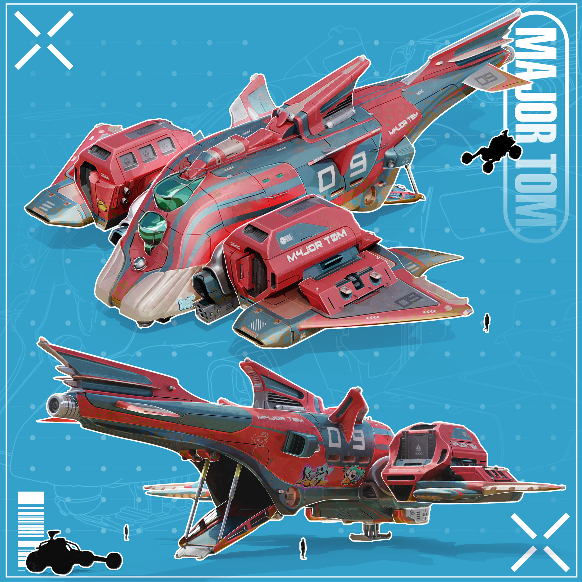 Artstation Major Tom Interplanetary Extraction Ship