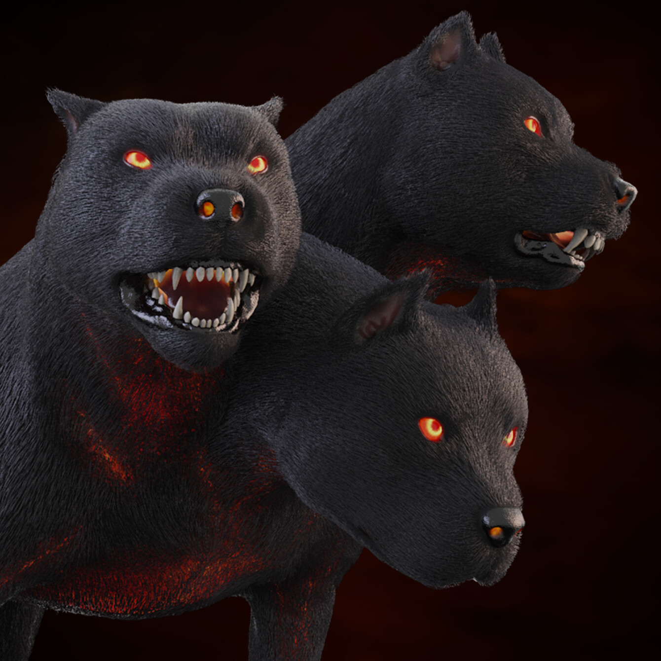 ArtStation - Hellhound Cerberus