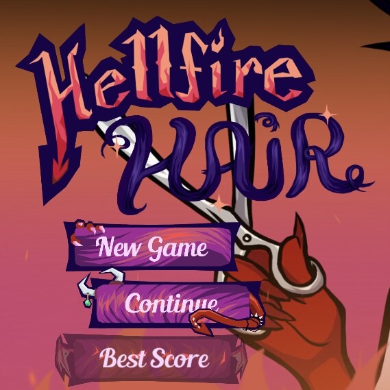 ArtStation - Hellfire Hair Main Menu UI