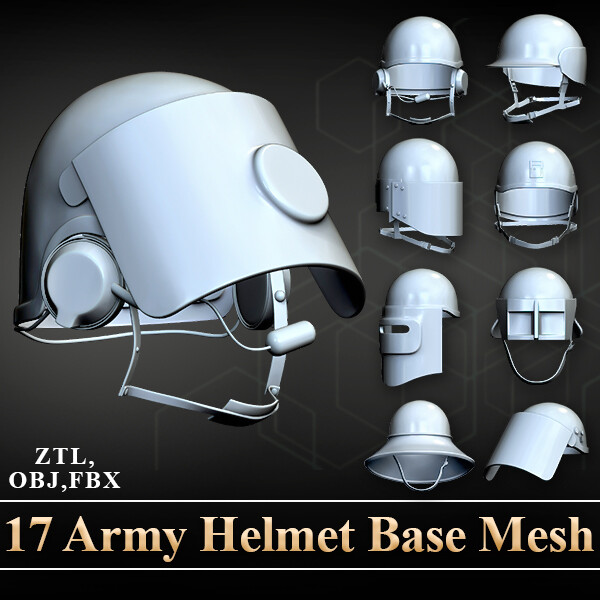 ArtStation - 17 Army Helmet Base Mesh