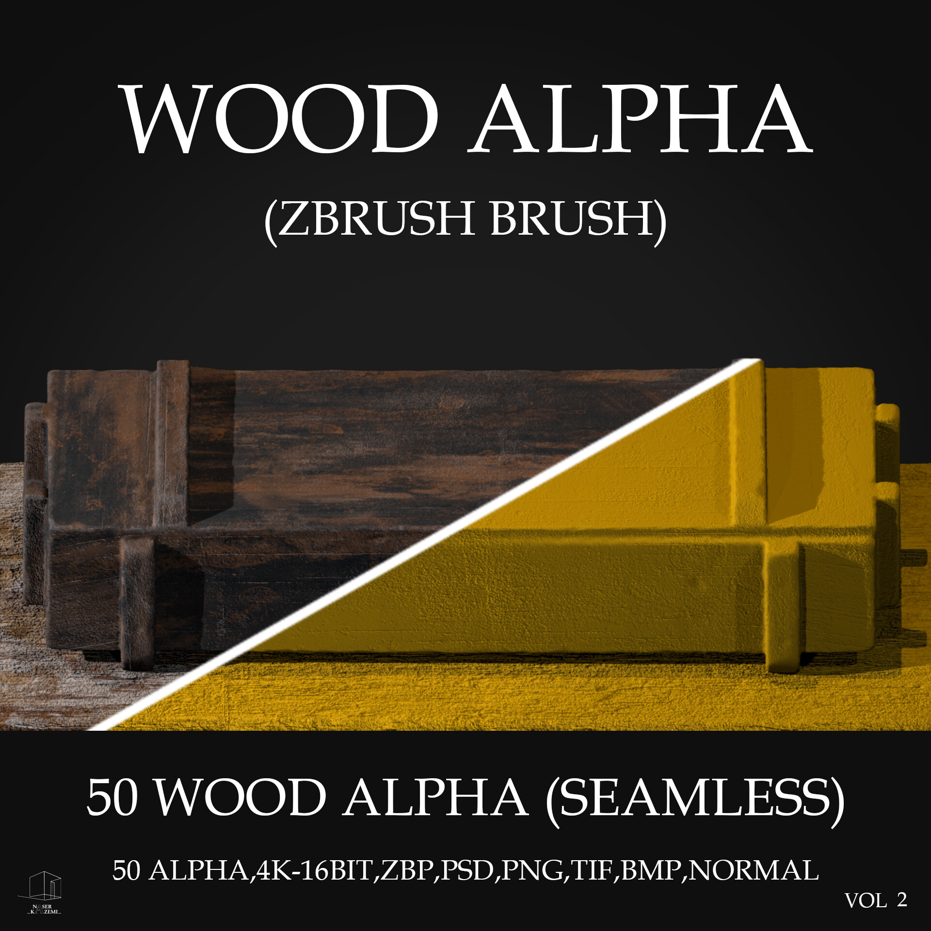 ArtStation - 50 WOOD ALPHA (SEAMLESS) -VOL 2