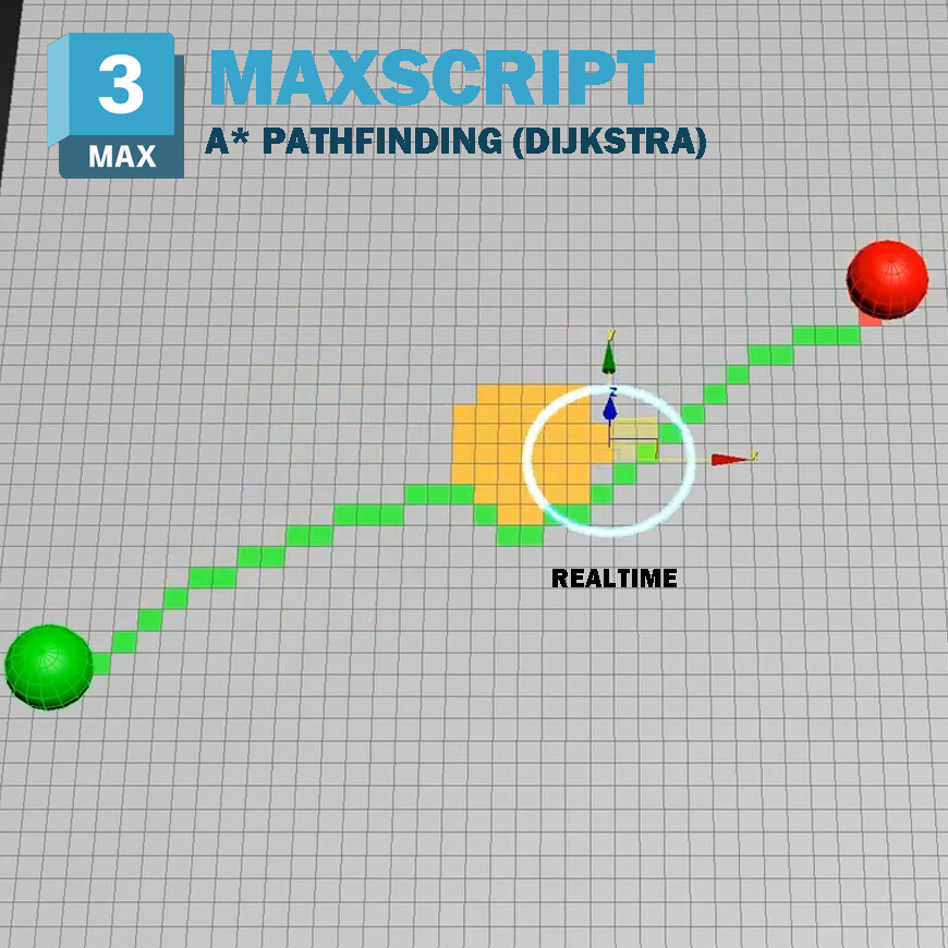 ArtStation - A* Pathfinding Maxscript Realtime