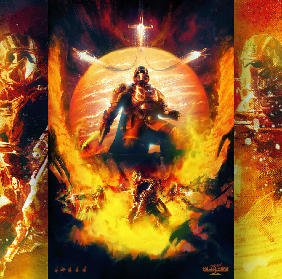 ArtStation - Helldivers 2 Poster Illustration