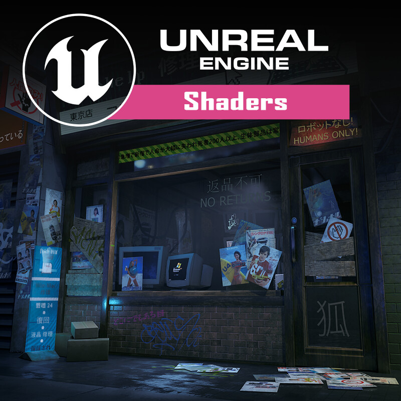 ArtStation - Neo Tokyo Retro Computer Store - Unreal Engine 5 Scene
