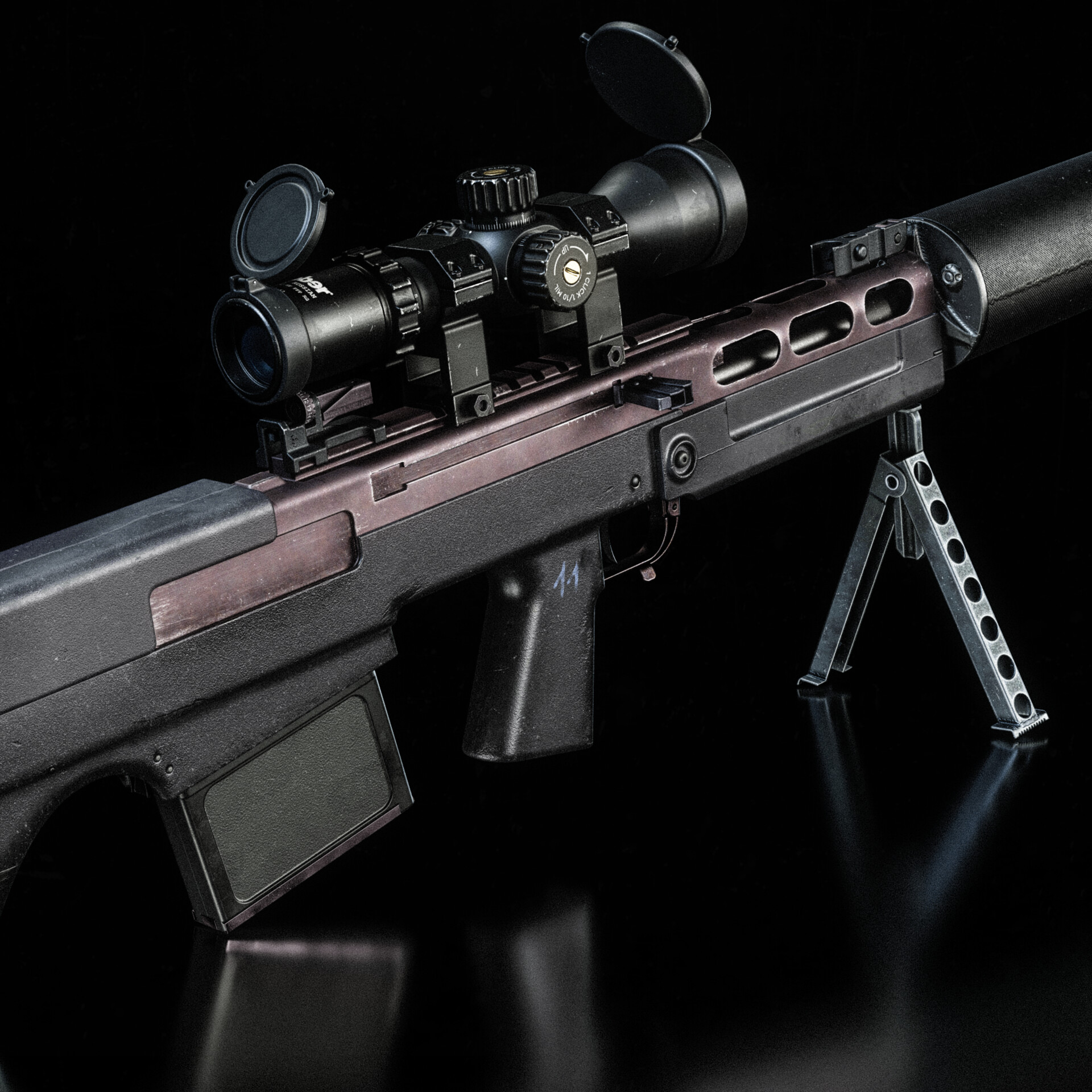 ArtStation - VSSK Vychlop Sniper Rifle