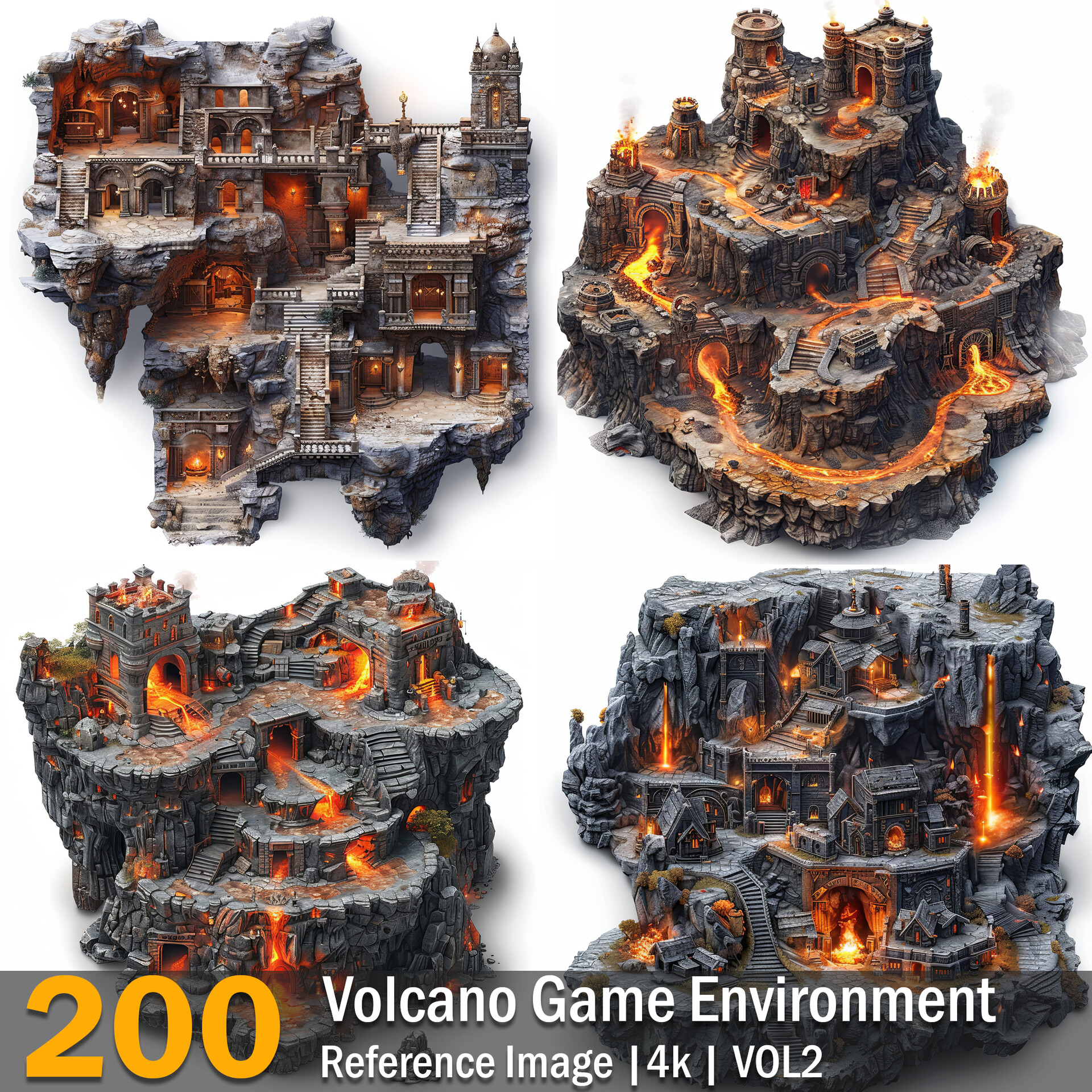 ArtStation - Volcano Game Environment | Reference Images | 4K | VOL2