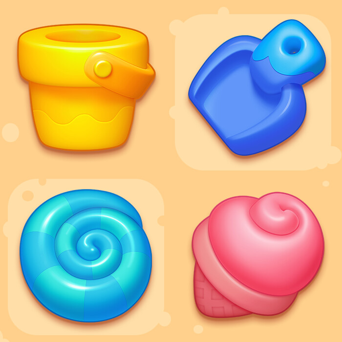 ArtStation - Match-3 Icons from Workshop