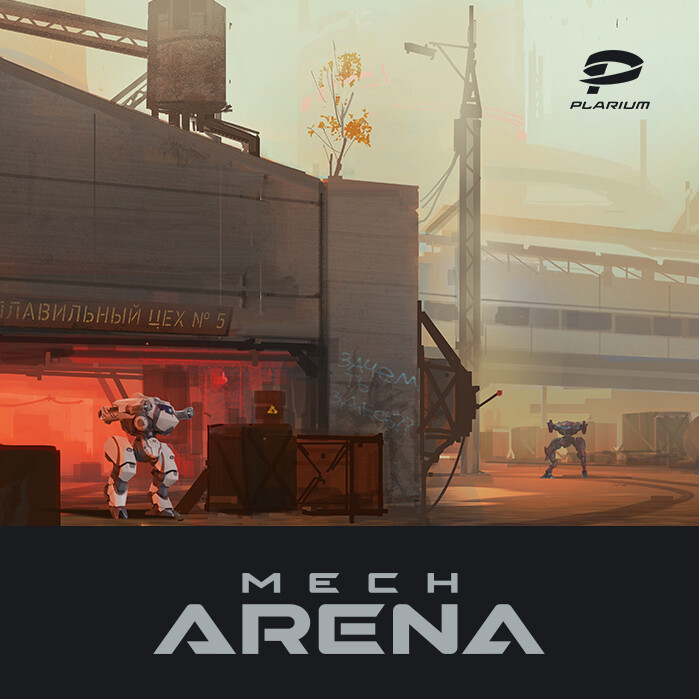 ArtStation - Concept art of Industrial maps for Mech Arena