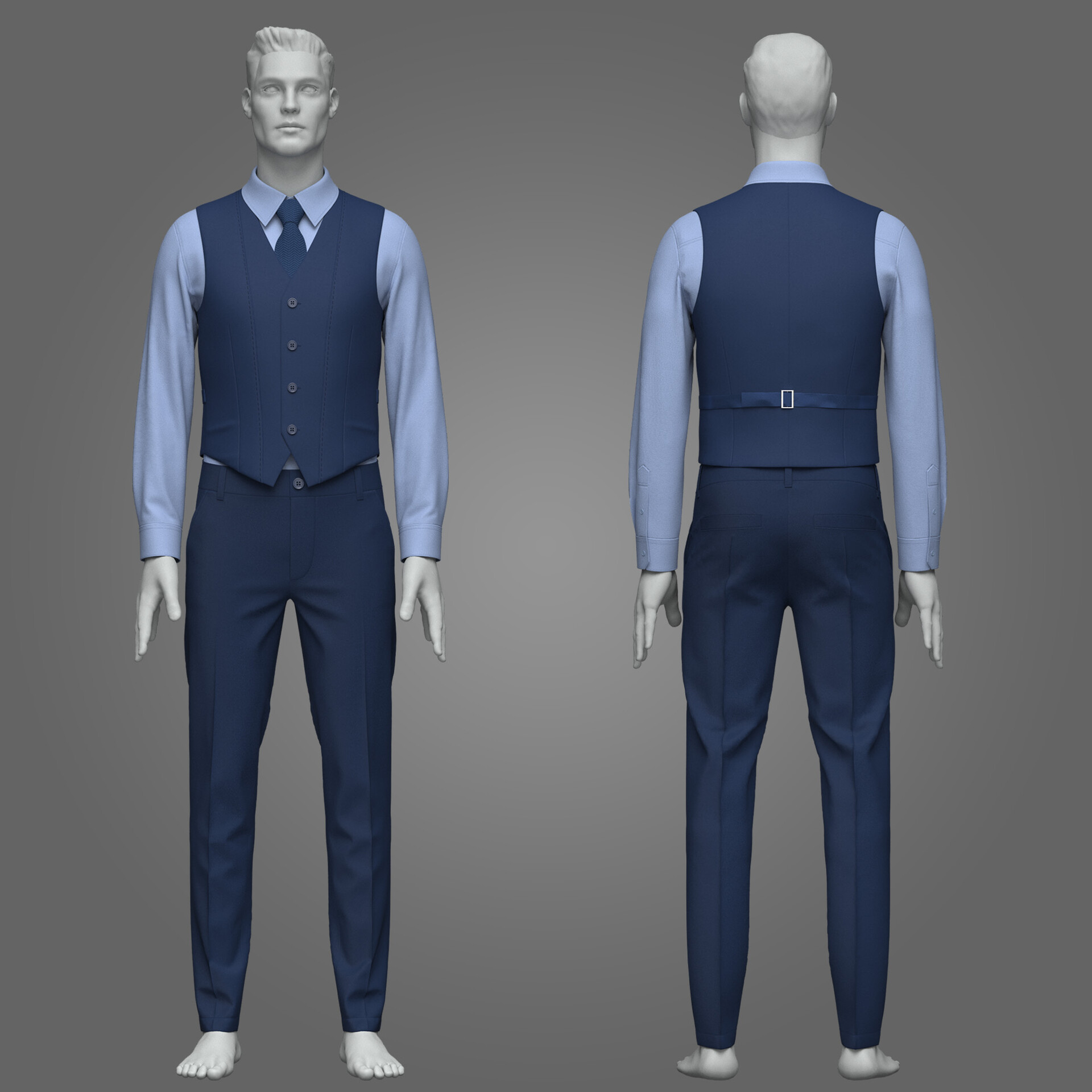 ArtStation - Man Formal Outfit 3D Model
