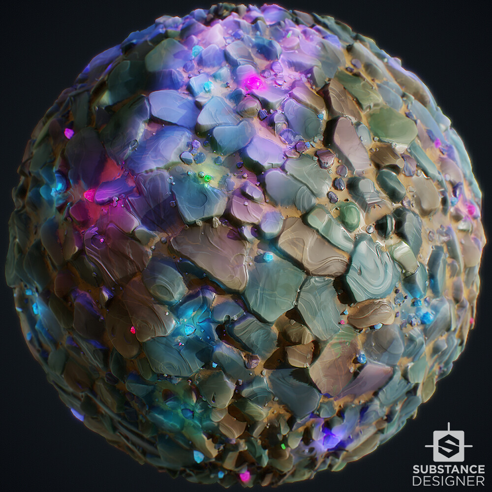 ArtStation - Stylized Rocks & Gemstones Material