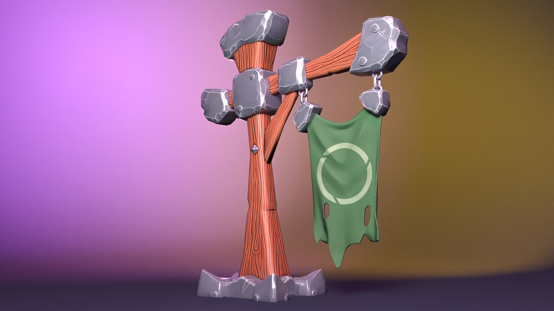 ArtStation - Game Flag Pole