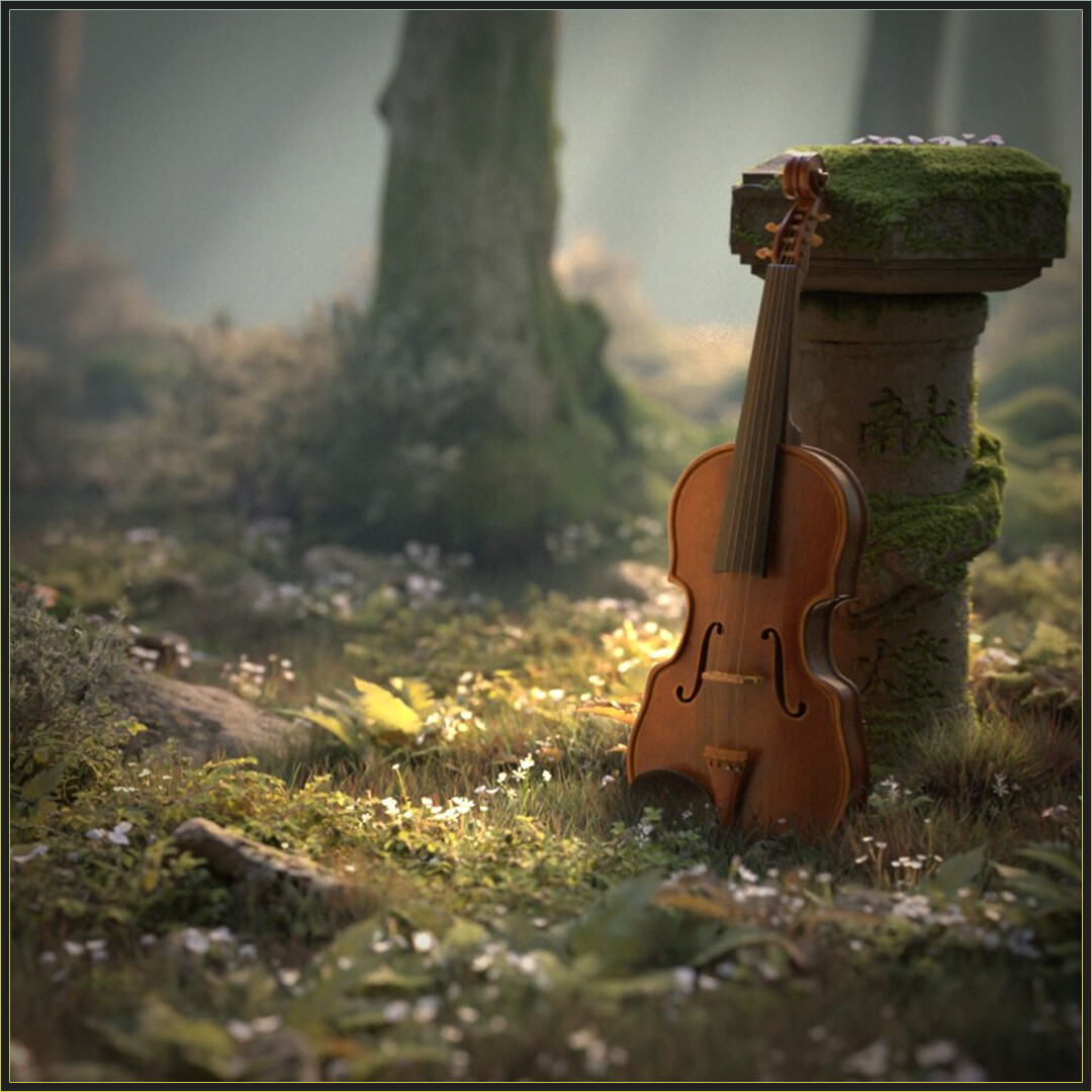 ArtStation - A VIOLIN IN THE WOODS