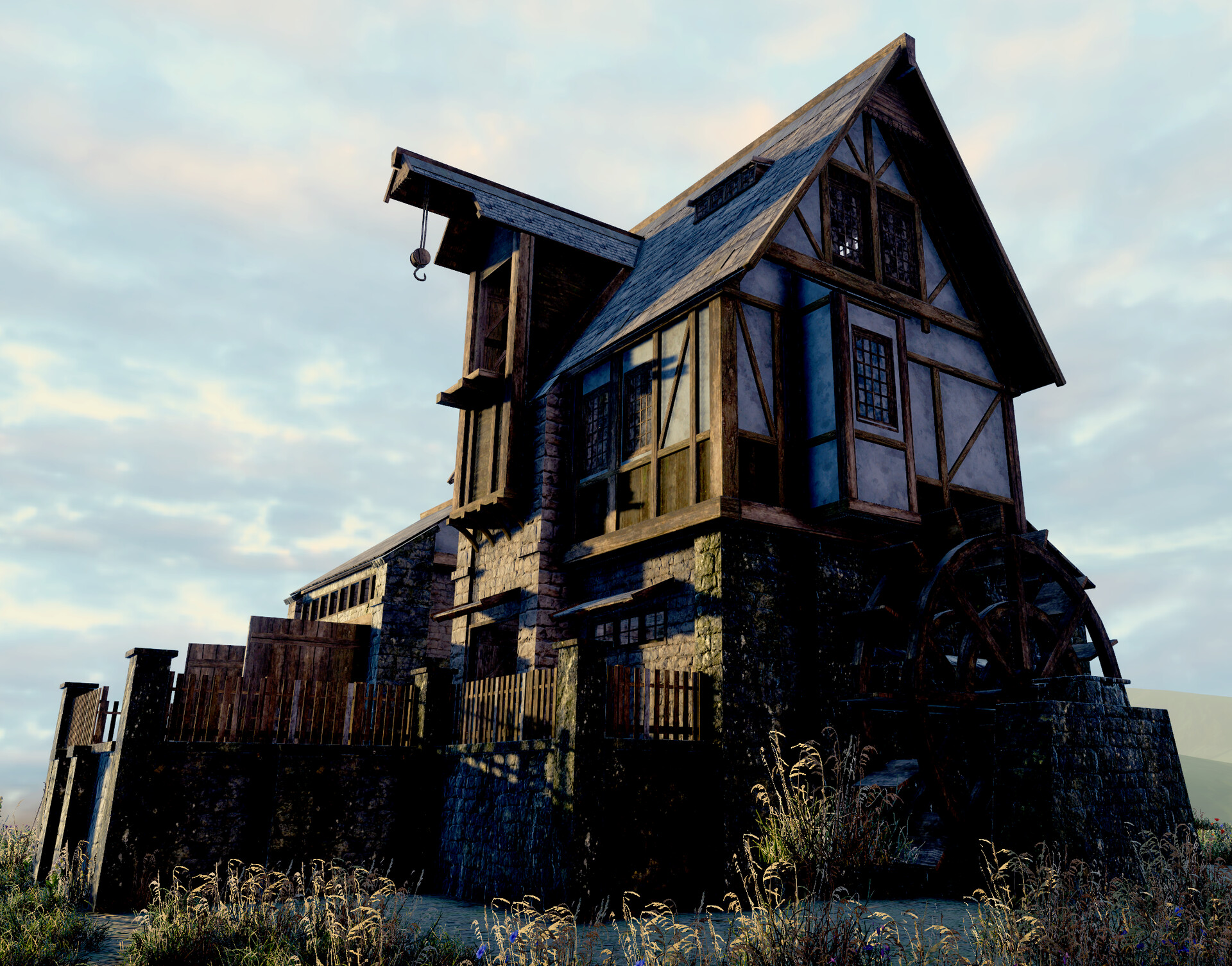 ArtStation - Medieval Mill