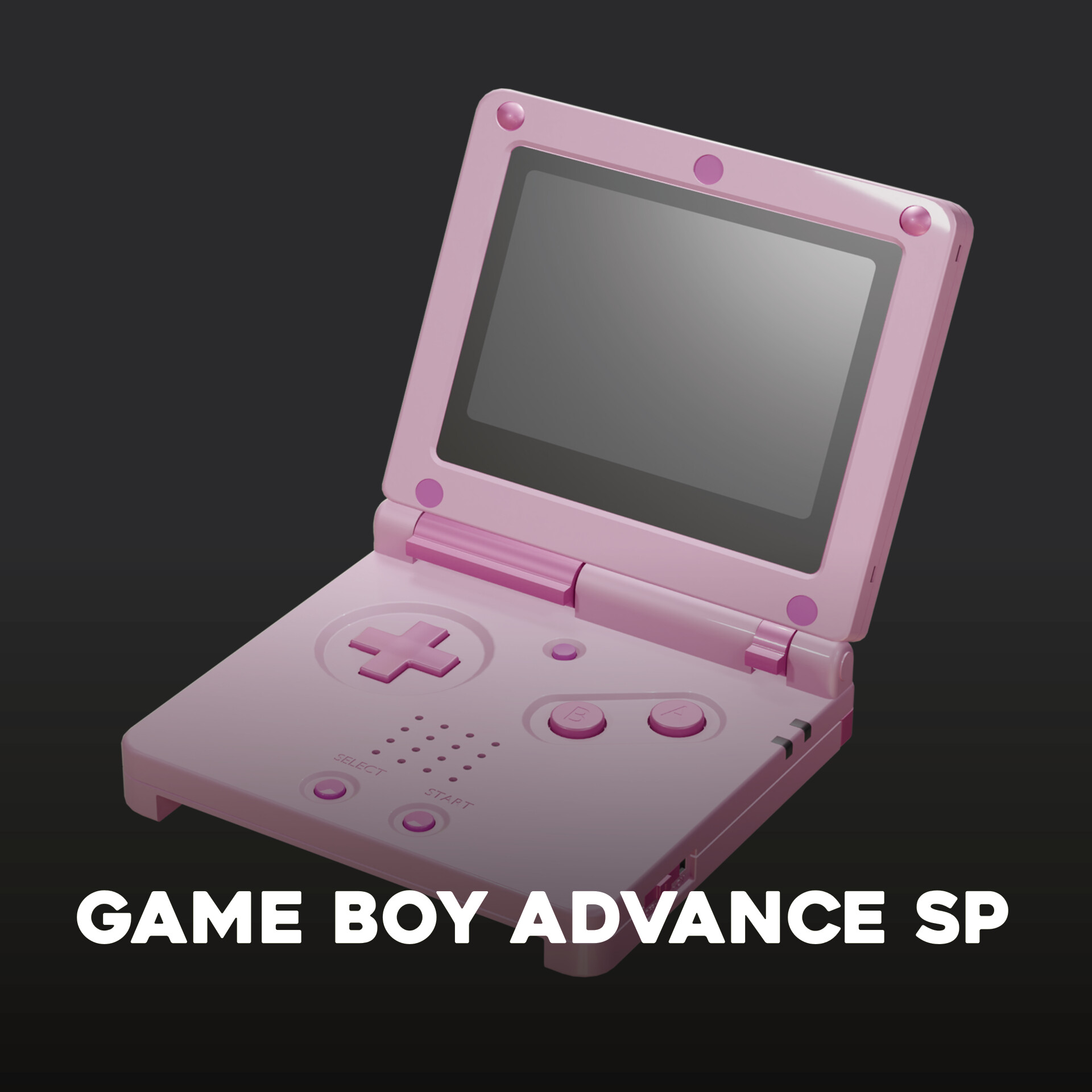 ArtStation - Gameboy Advance SP (Pink ver.)