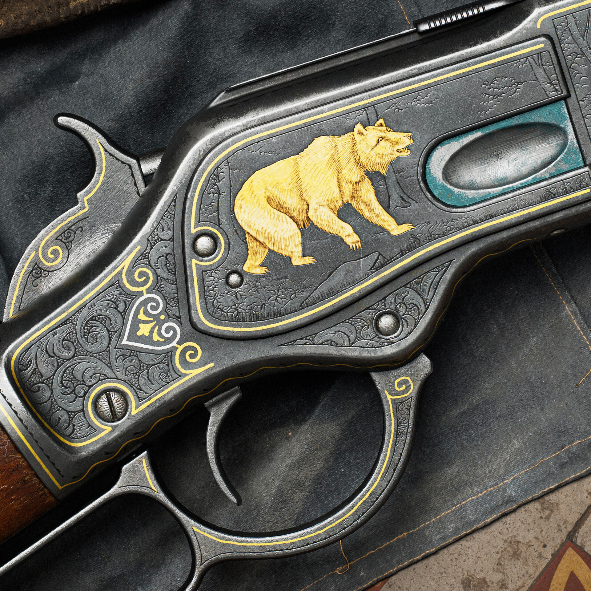 ArtStation - Winchester 1873 Musket - Engraved