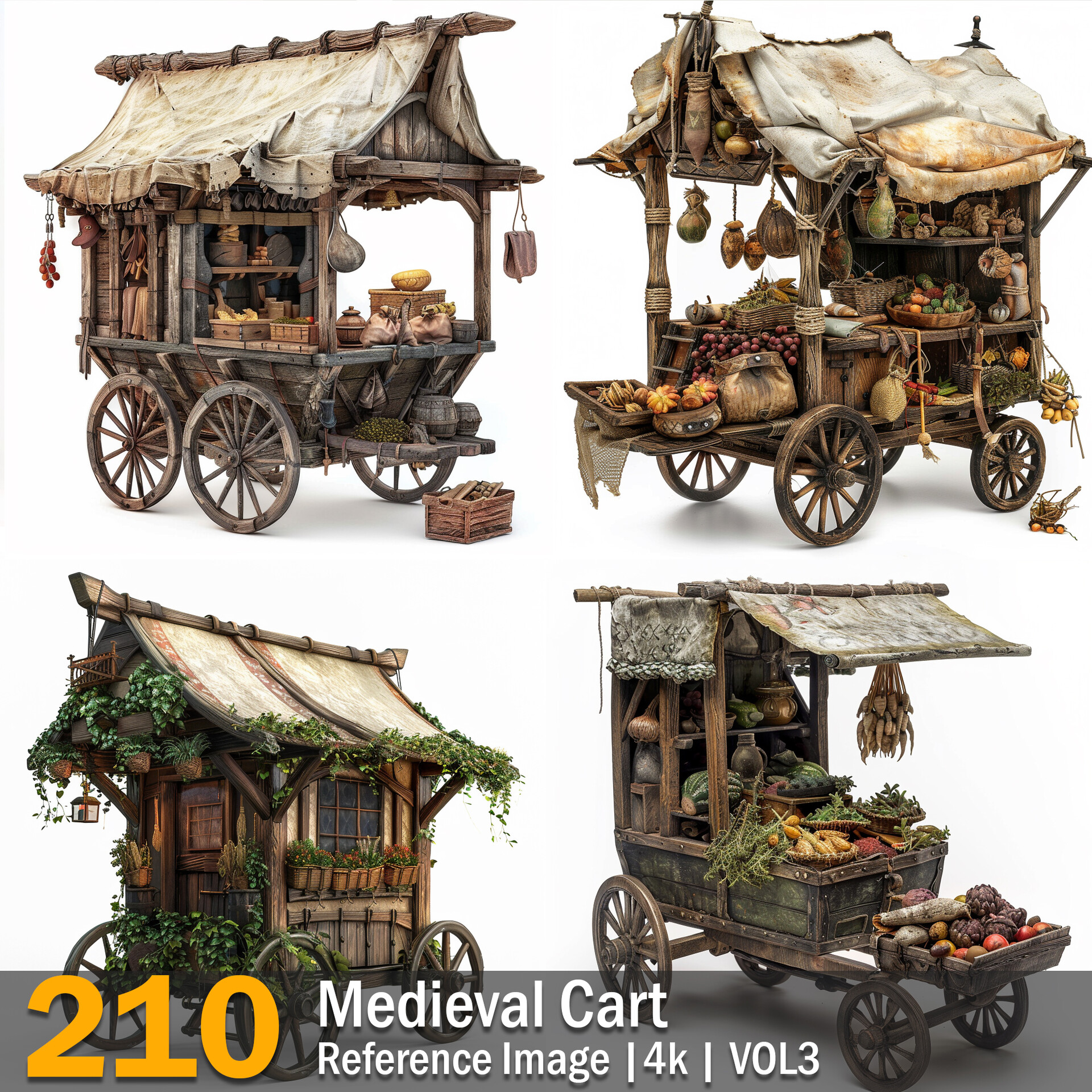 ArtStation - Medieval Cart | Reference Images | 4K | VOL3