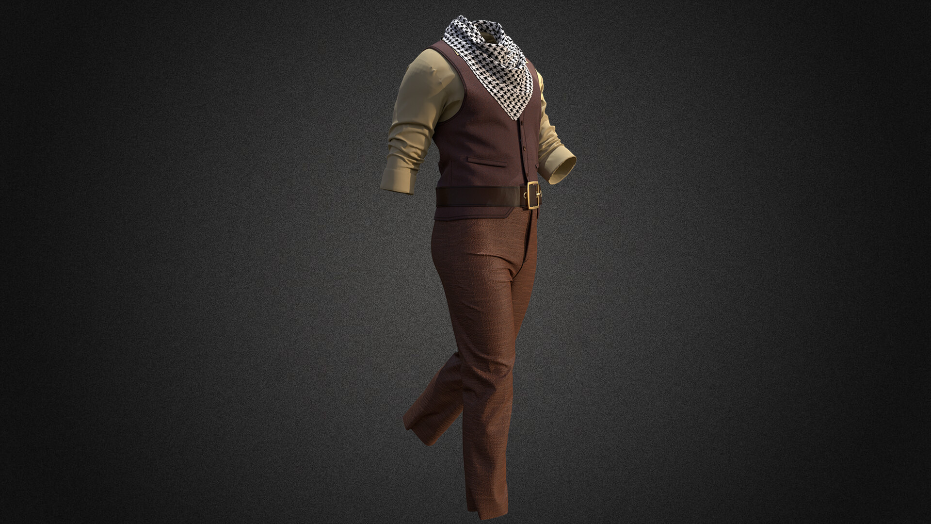 ArtStation - CowBoy Outfit (VOL.01). Marvelous Designer/Clo3D project ...