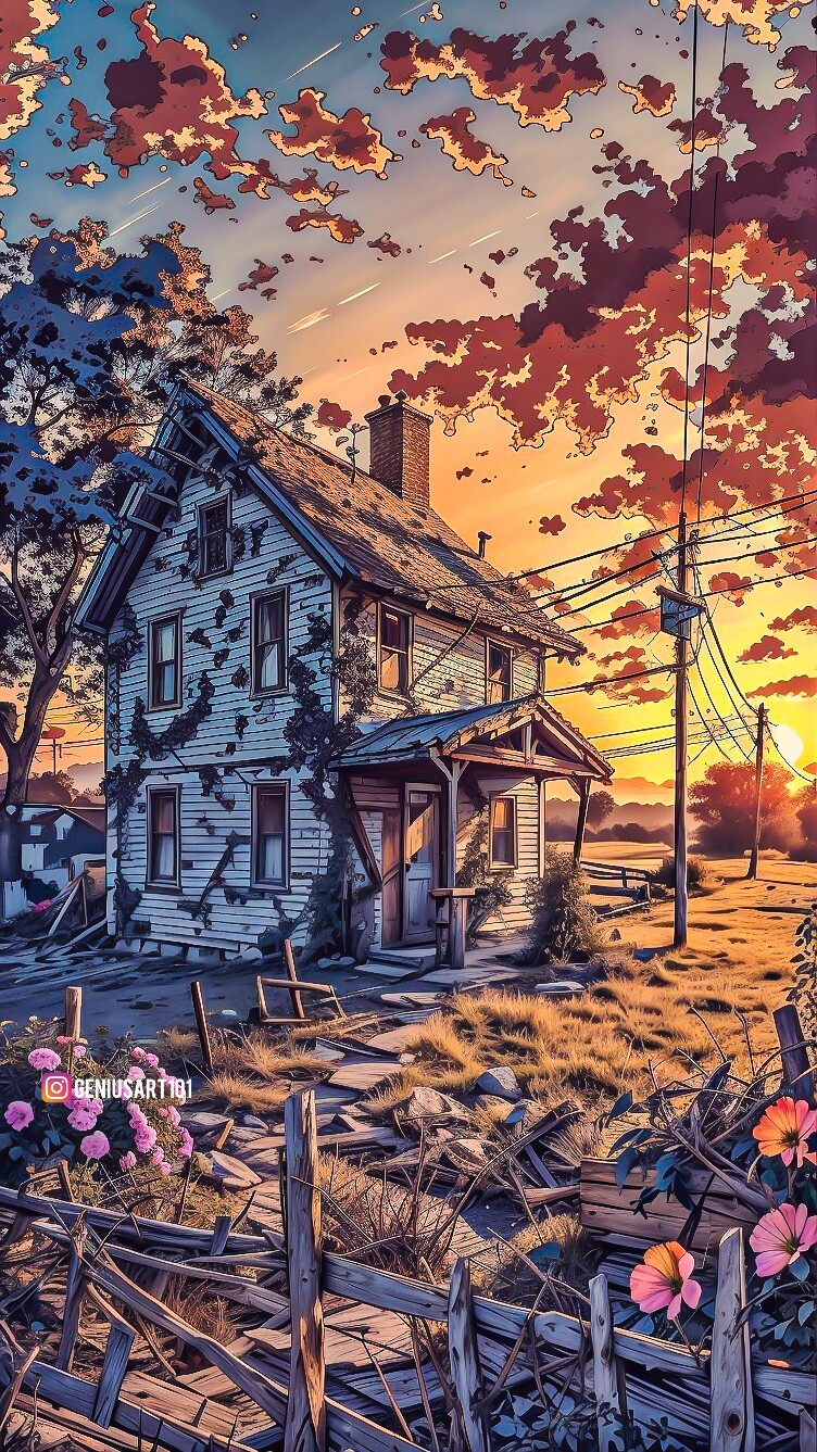 ArtStation - Digital Art of a Vintage Homestead