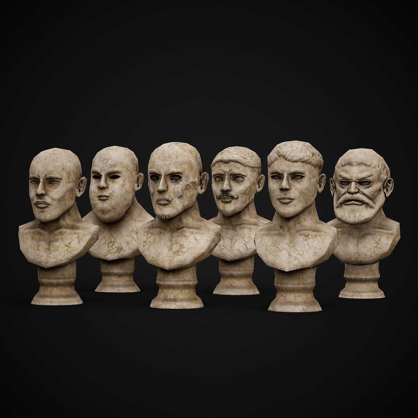 ArtStation - 3D Character busts - in-game ready