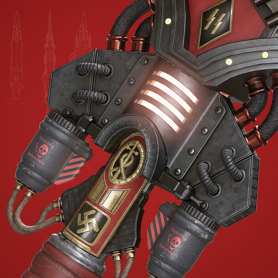 ArtStation - Der Göttertöter (The God Slayer) - Wolfenstein Weapon Prop