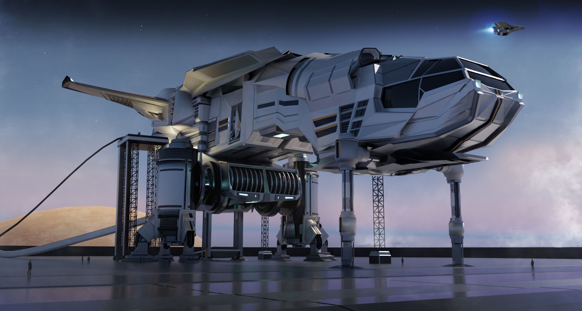 ArtStation - Spaceship Project: Primary vehicle and landing