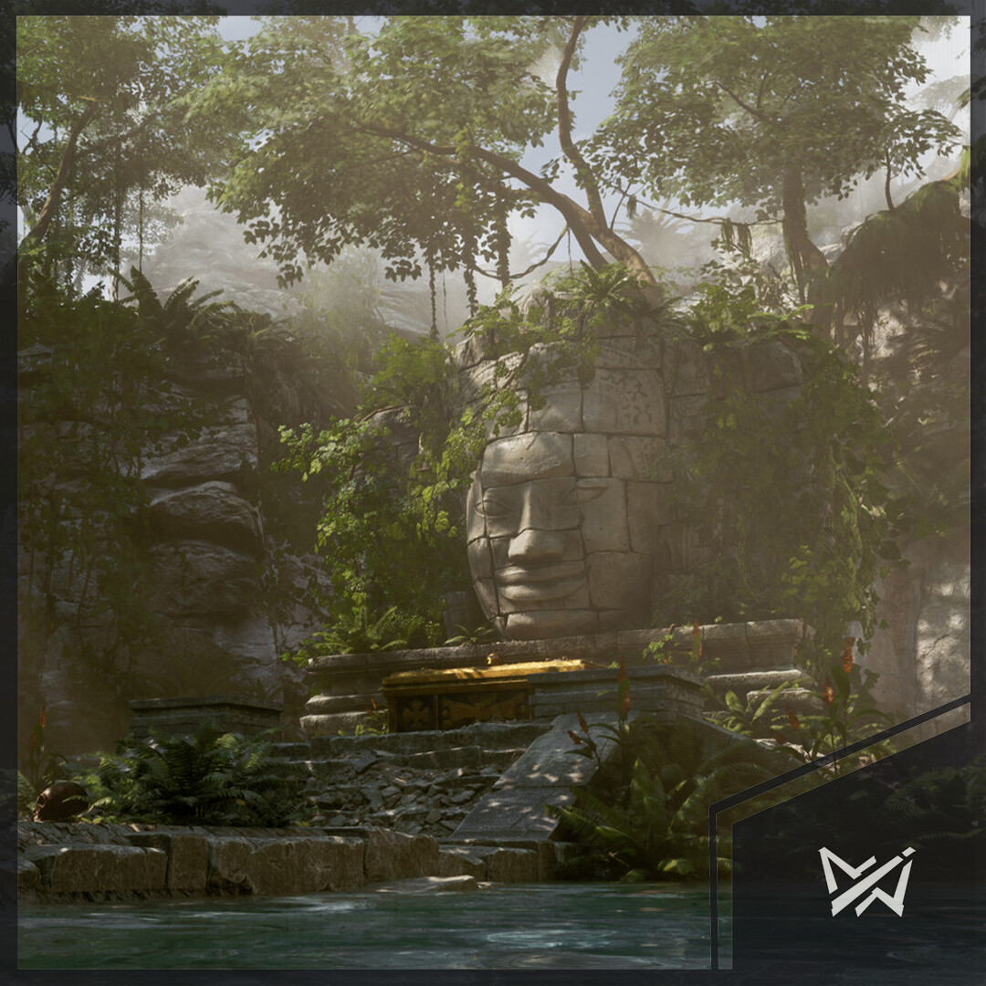 ArtStation - Jungle Gold Skull - UE5 | Gamedev Bootcamp | Isaev Workshop