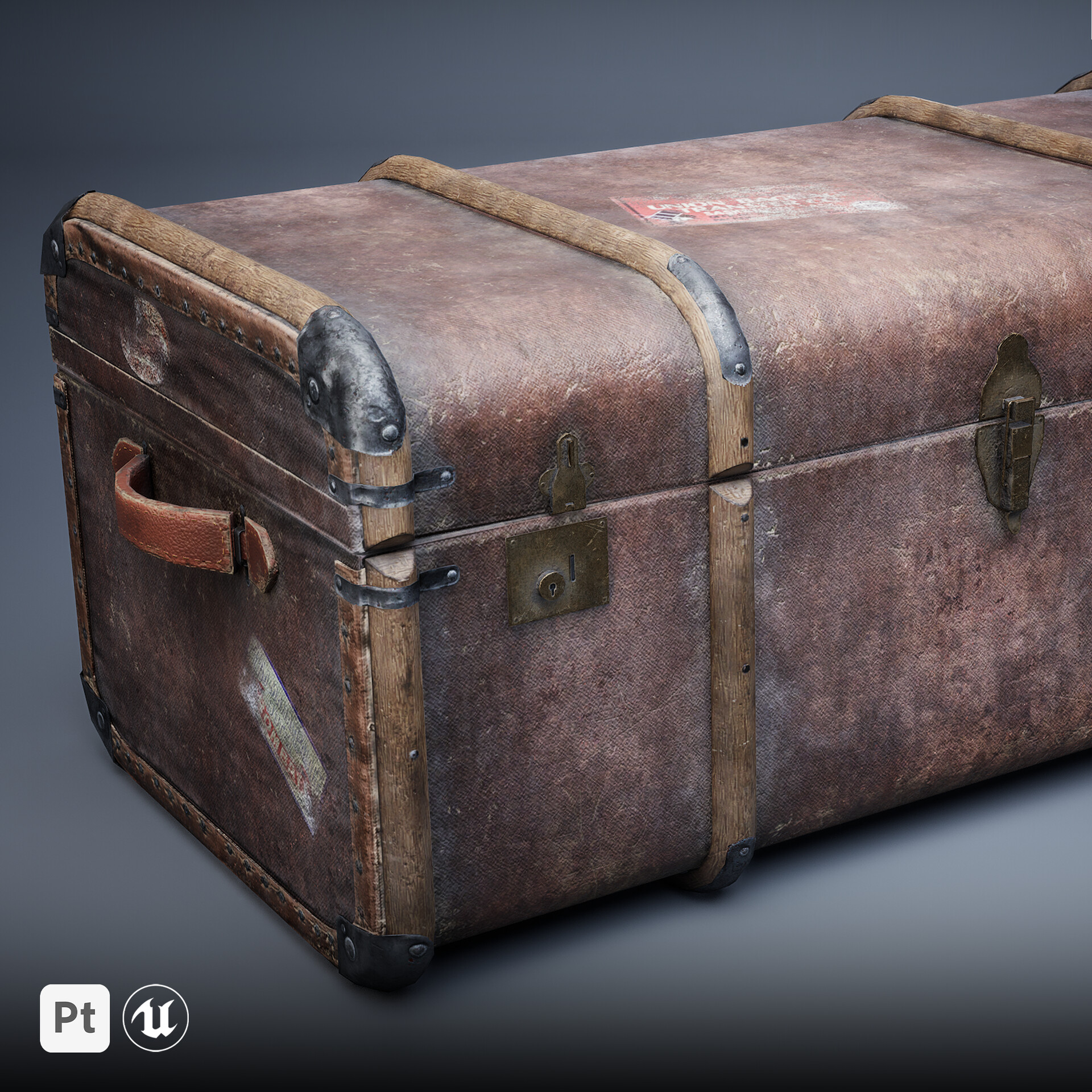 ArtStation - Vintage Steamer Trunk (Game Ready Real-Time Asset)
