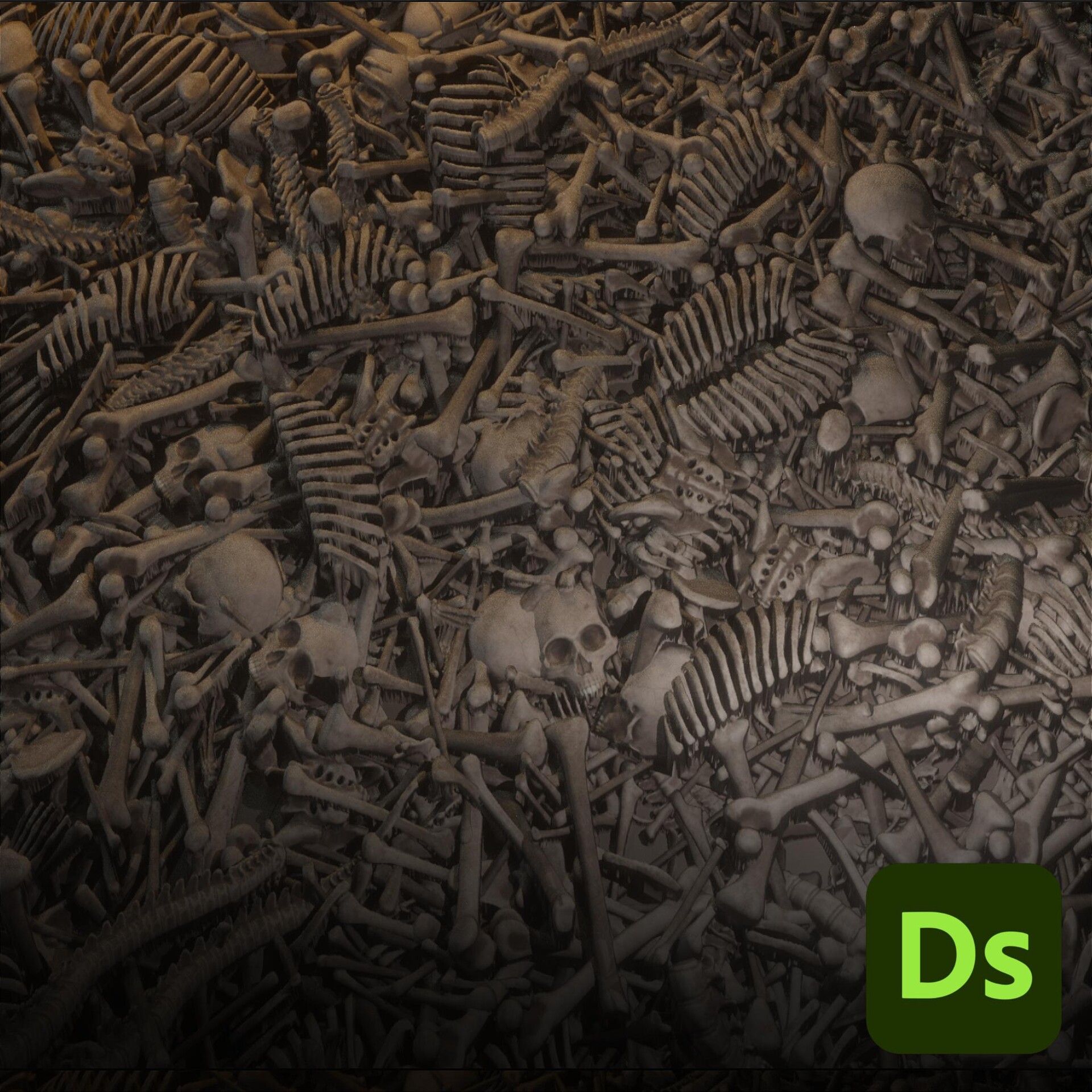ArtStation - graveyard skull ground