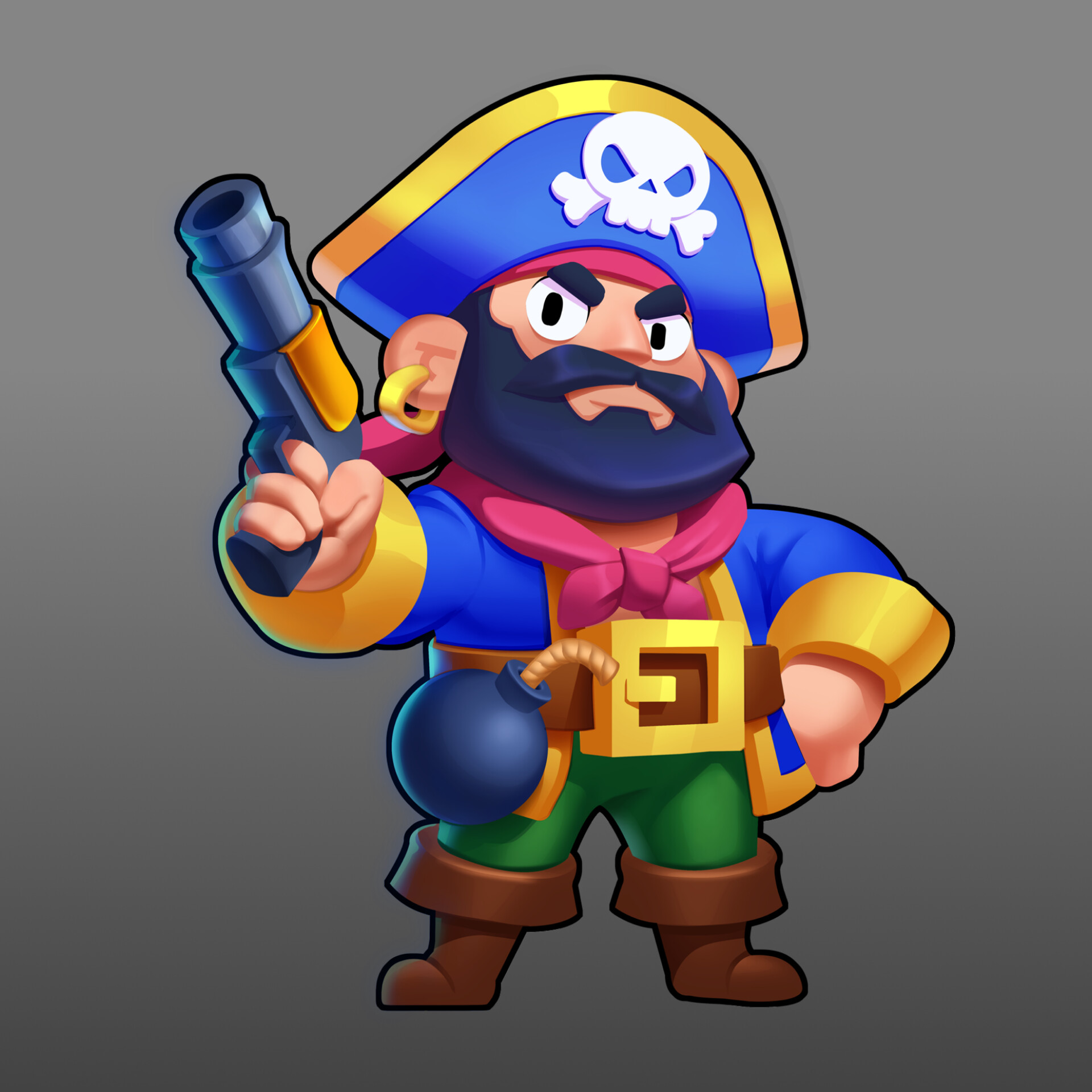 ArtStation - Brawl Stars inspired Pirate character