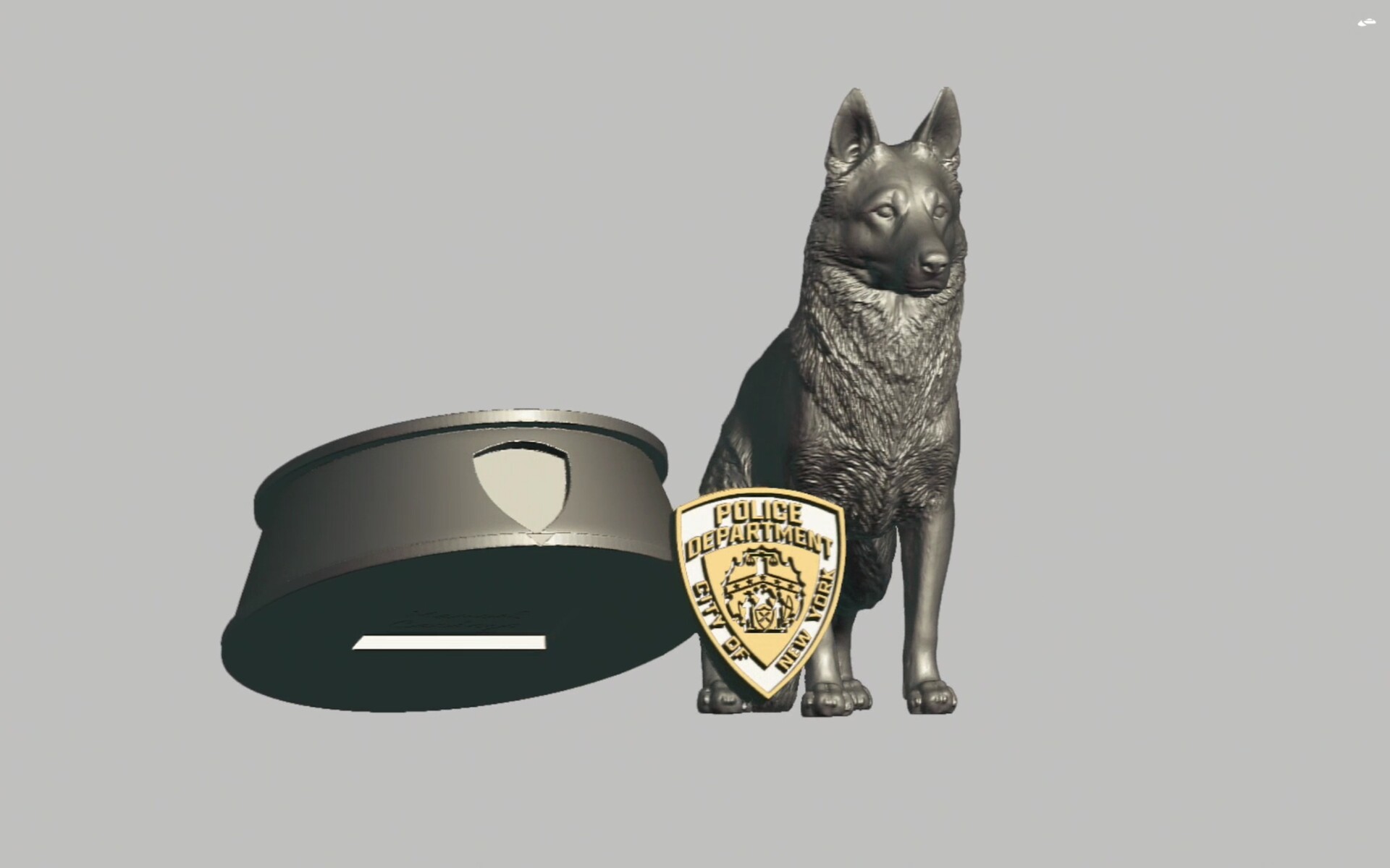 ArtStation - K9 NYPD STATUE / 3D MODEL