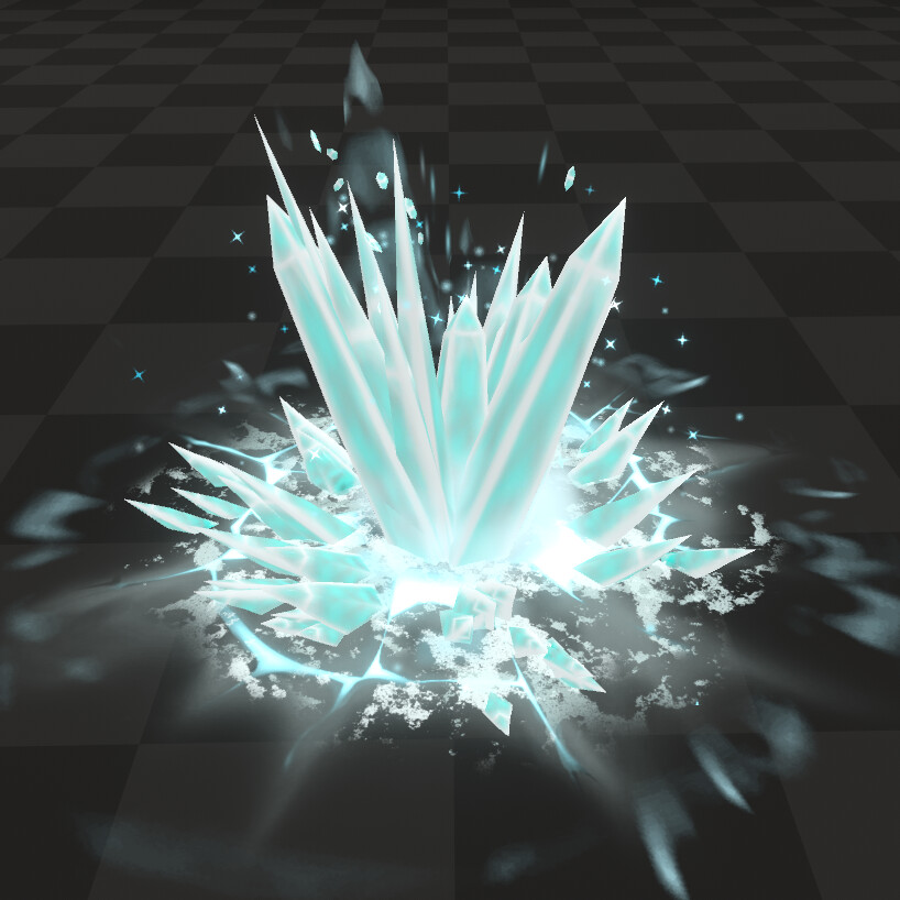 ArtStation - Ice Pillars Explosion - AoE Skill
