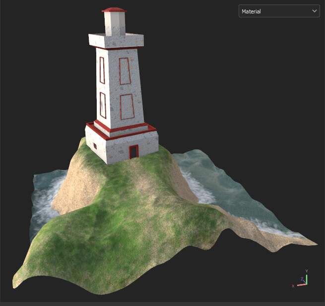 ArtStation - Low Poly Lighthouse Progression