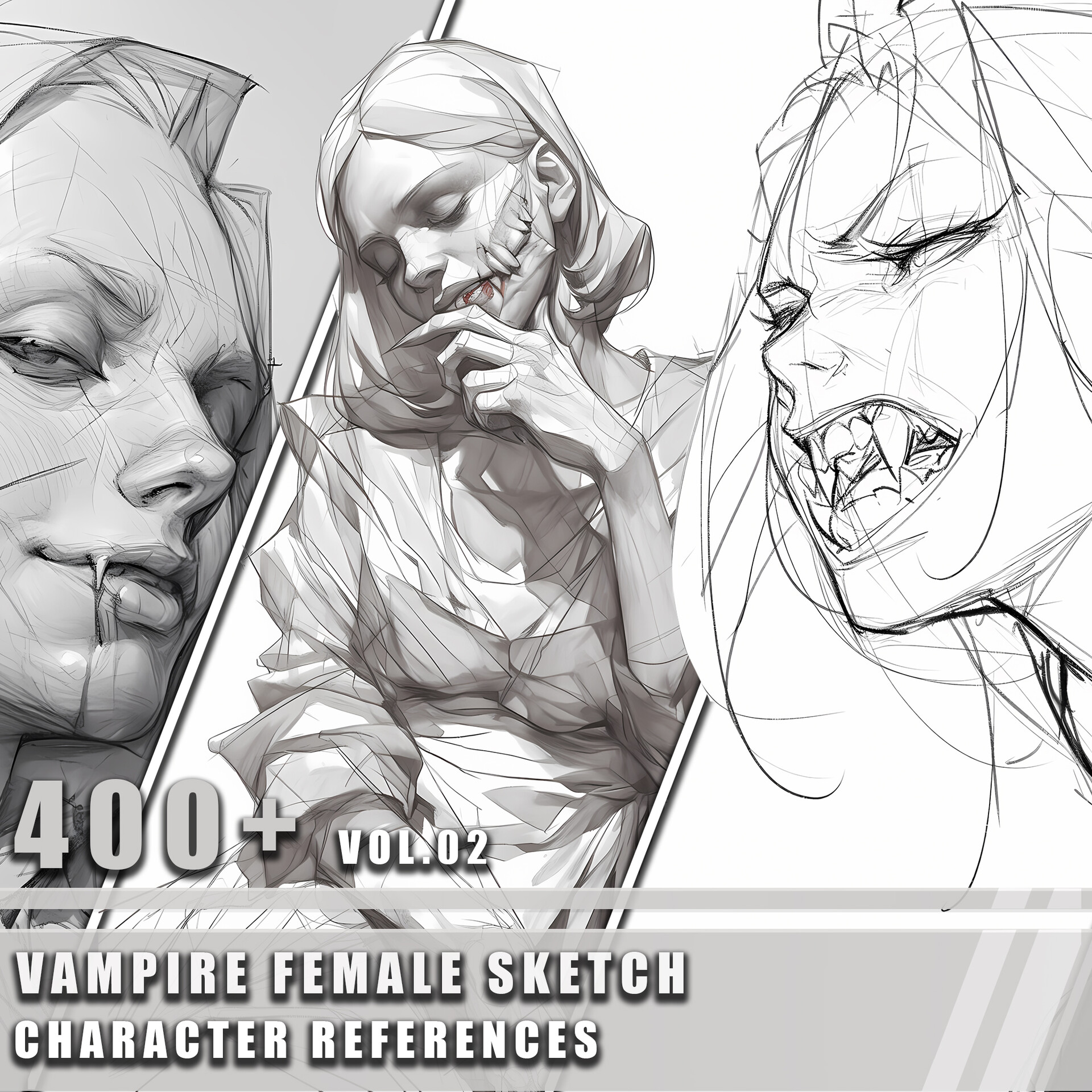 ArtStation - 400+ Vampire Female Sketch - Character References Vol.02