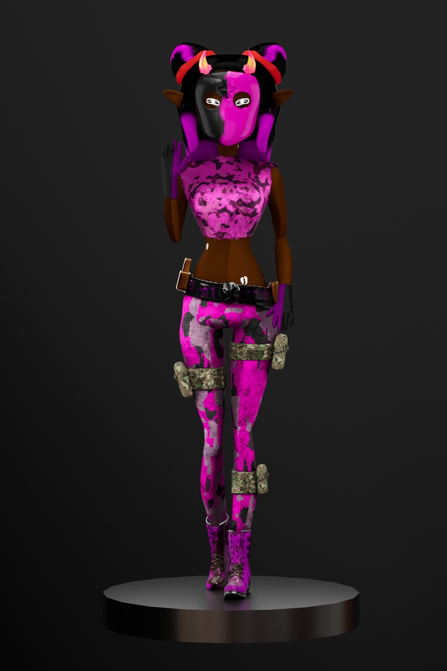 ArtStation - Pink soldier Girl