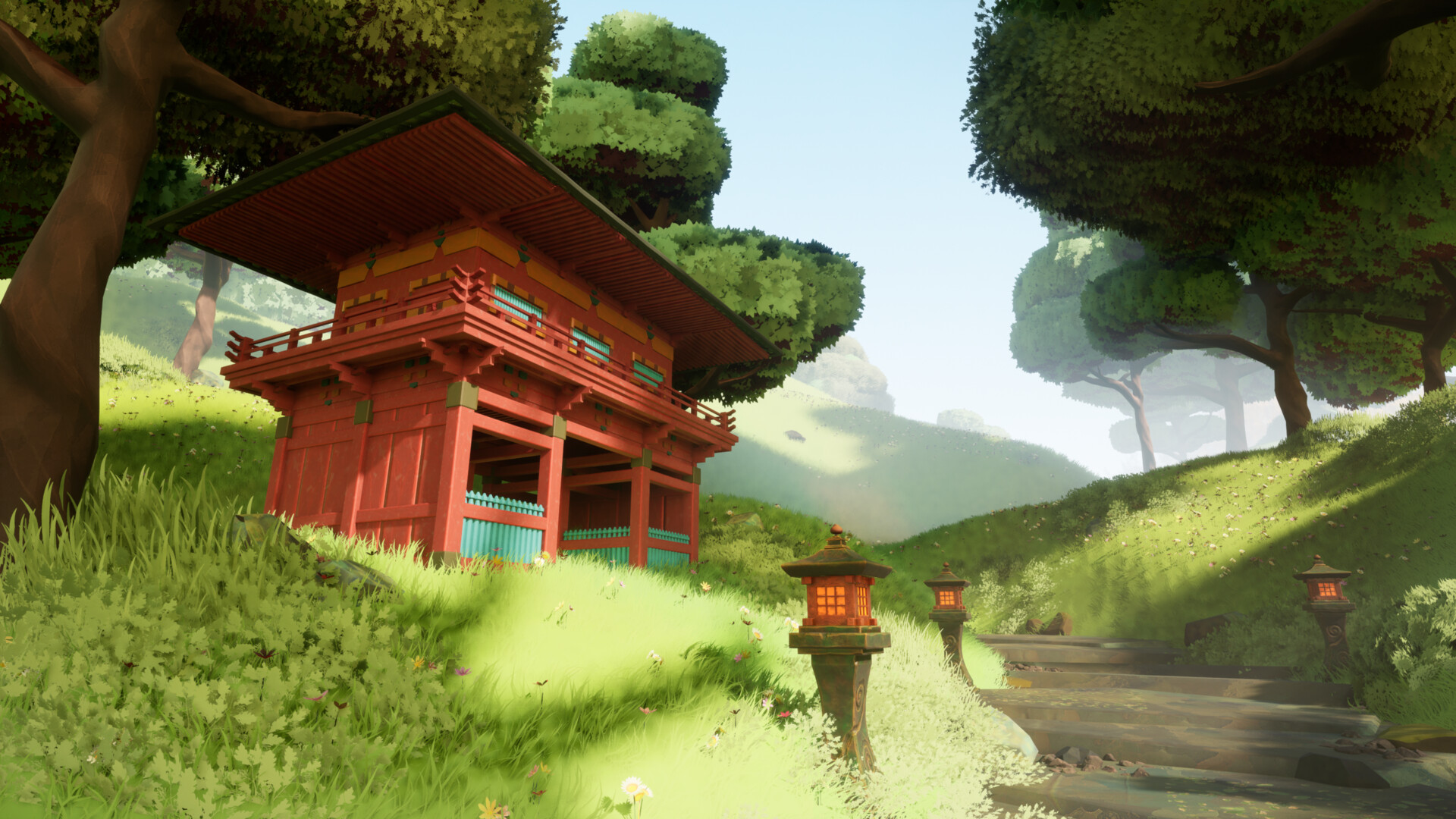 ArtStation - Stylized Japanese Shrine