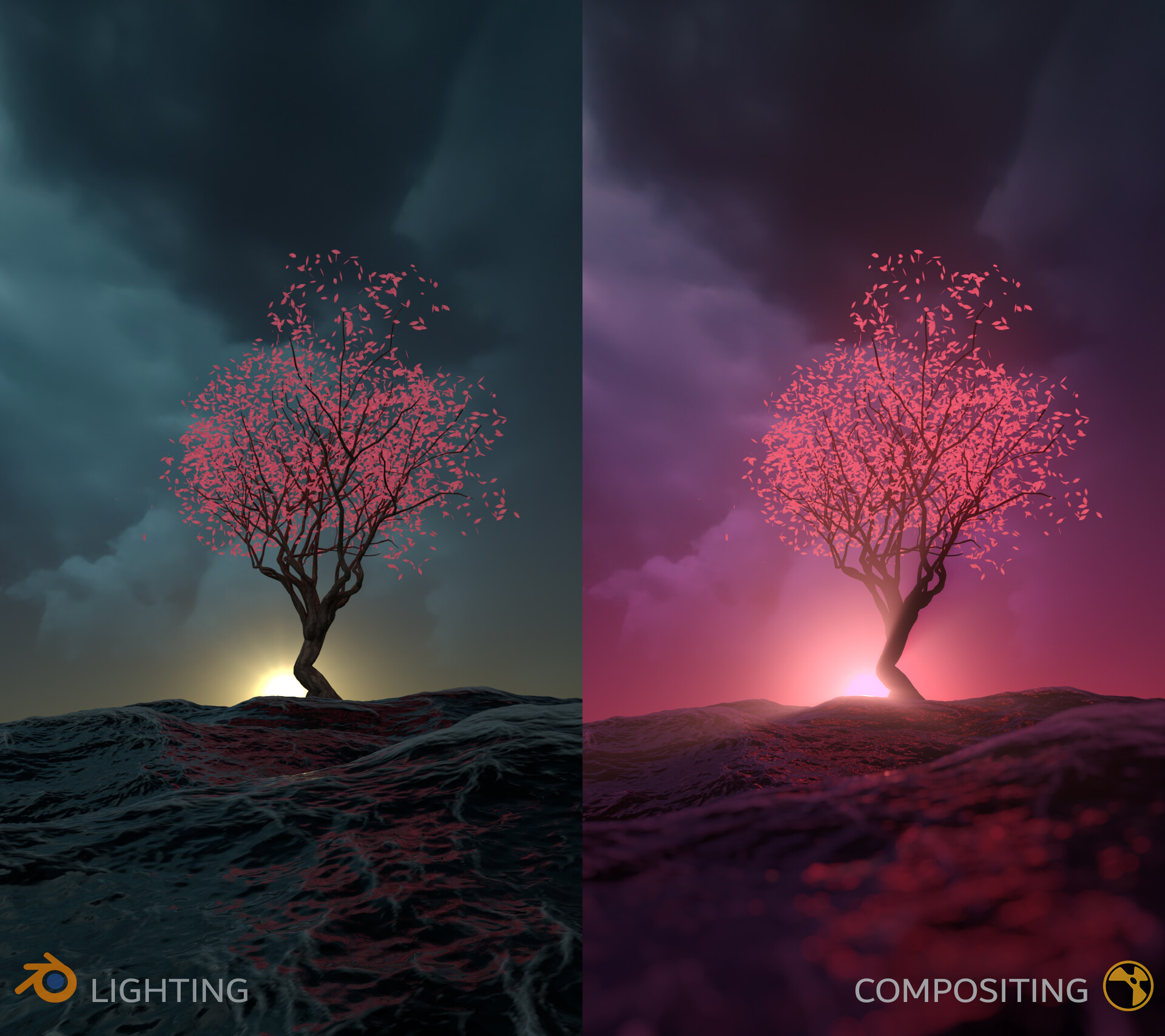 ArtStation - Tree of Life (Lighting vs Compositing)