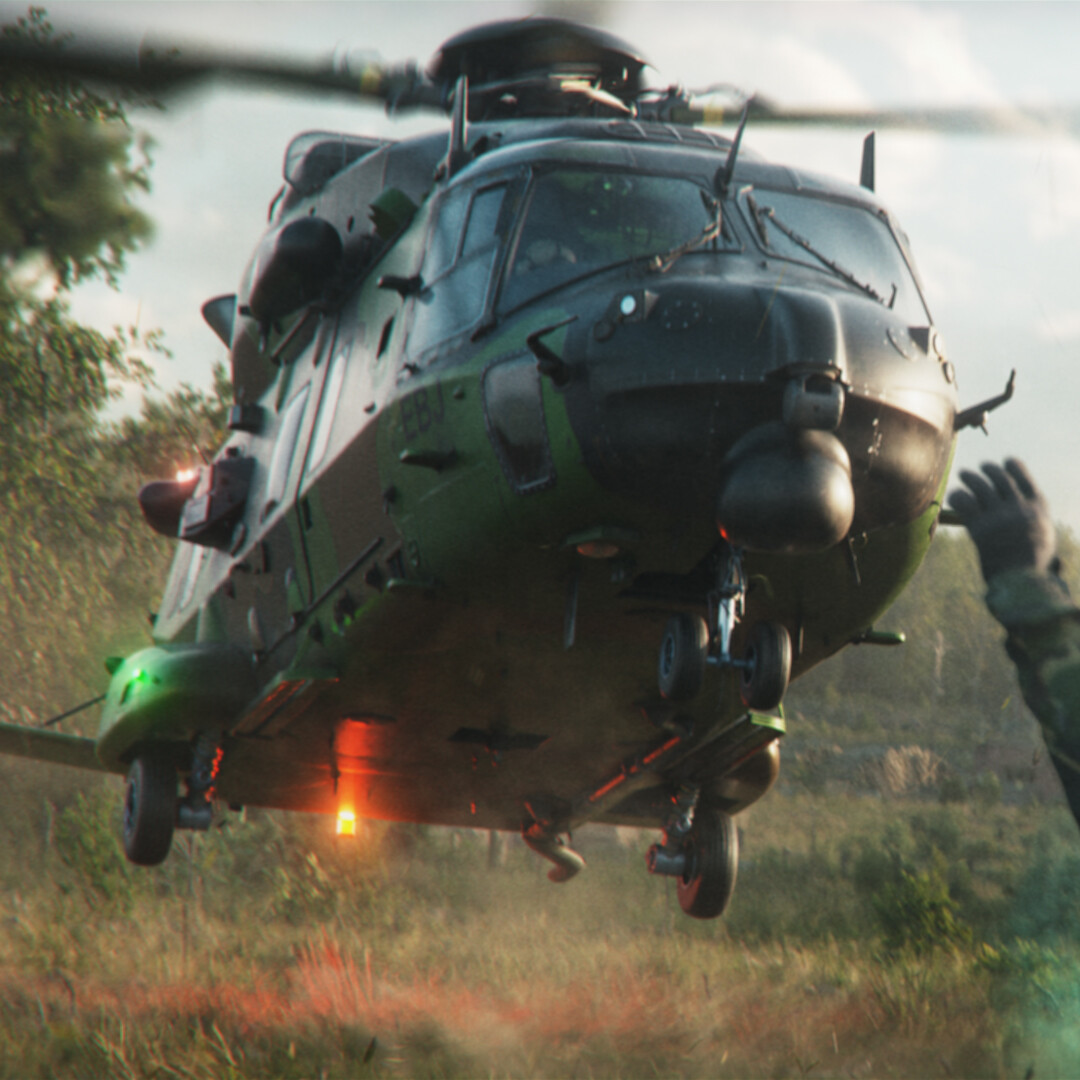 ArtStation - Helicopter Landing Animation