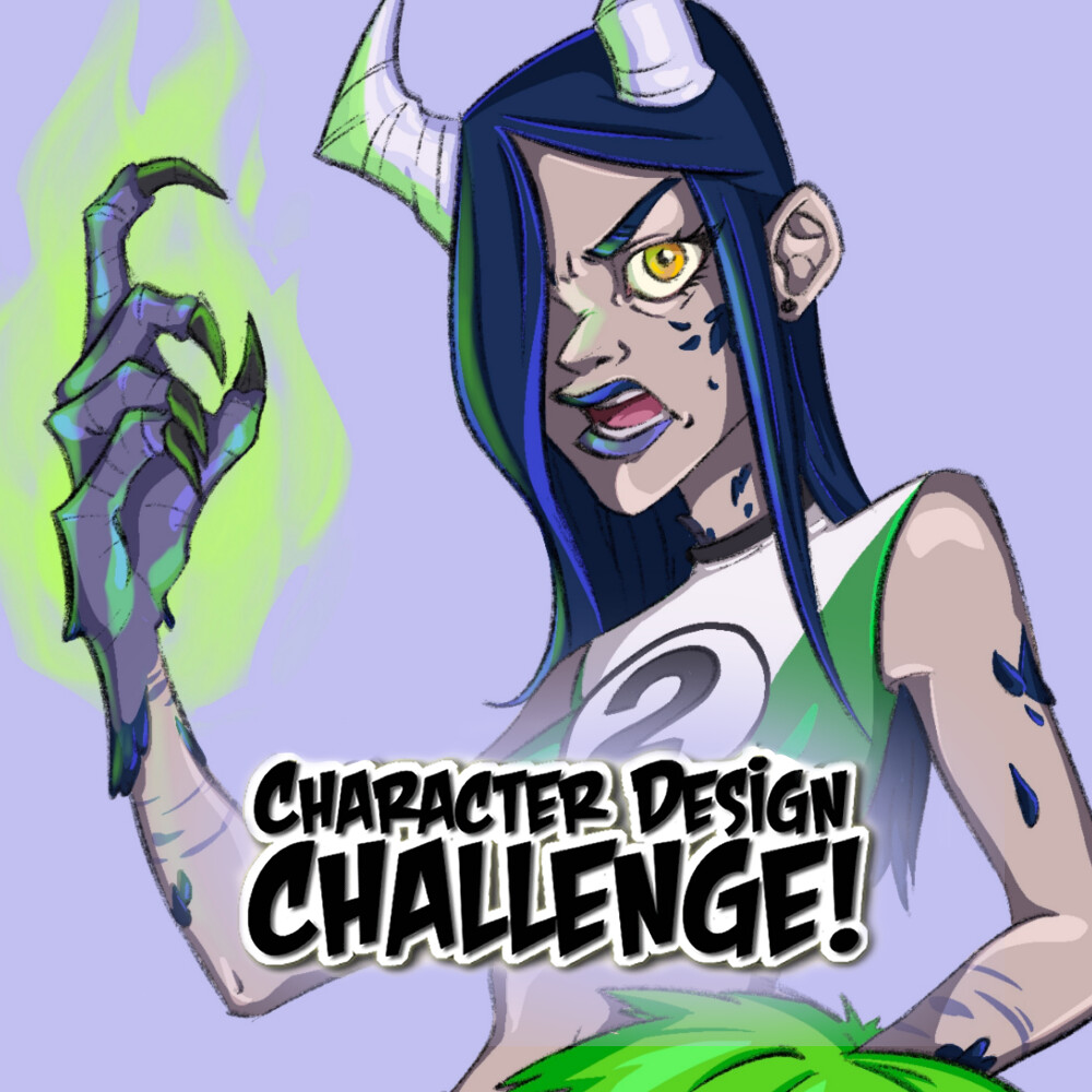 ArtStation - Demon School-Girl - Character design challenge