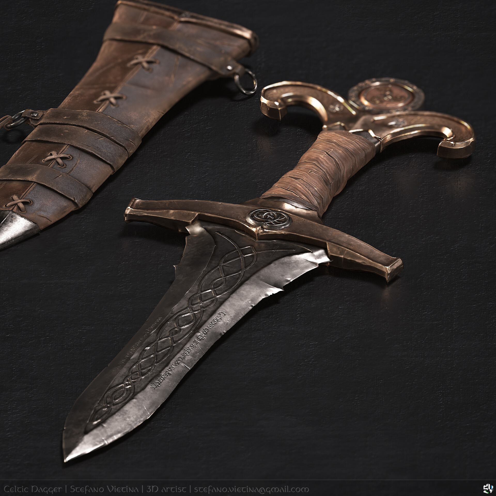 ArtStation - Celtic Dagger and Sheath