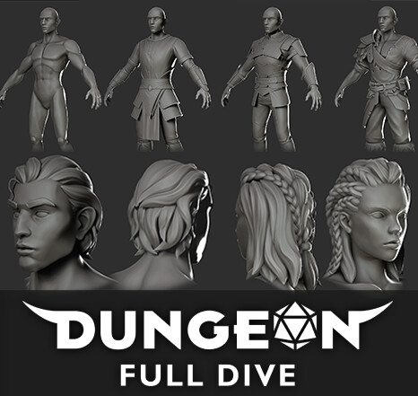 ArtStation - Dungeon Full Dive - Character Editor Assets